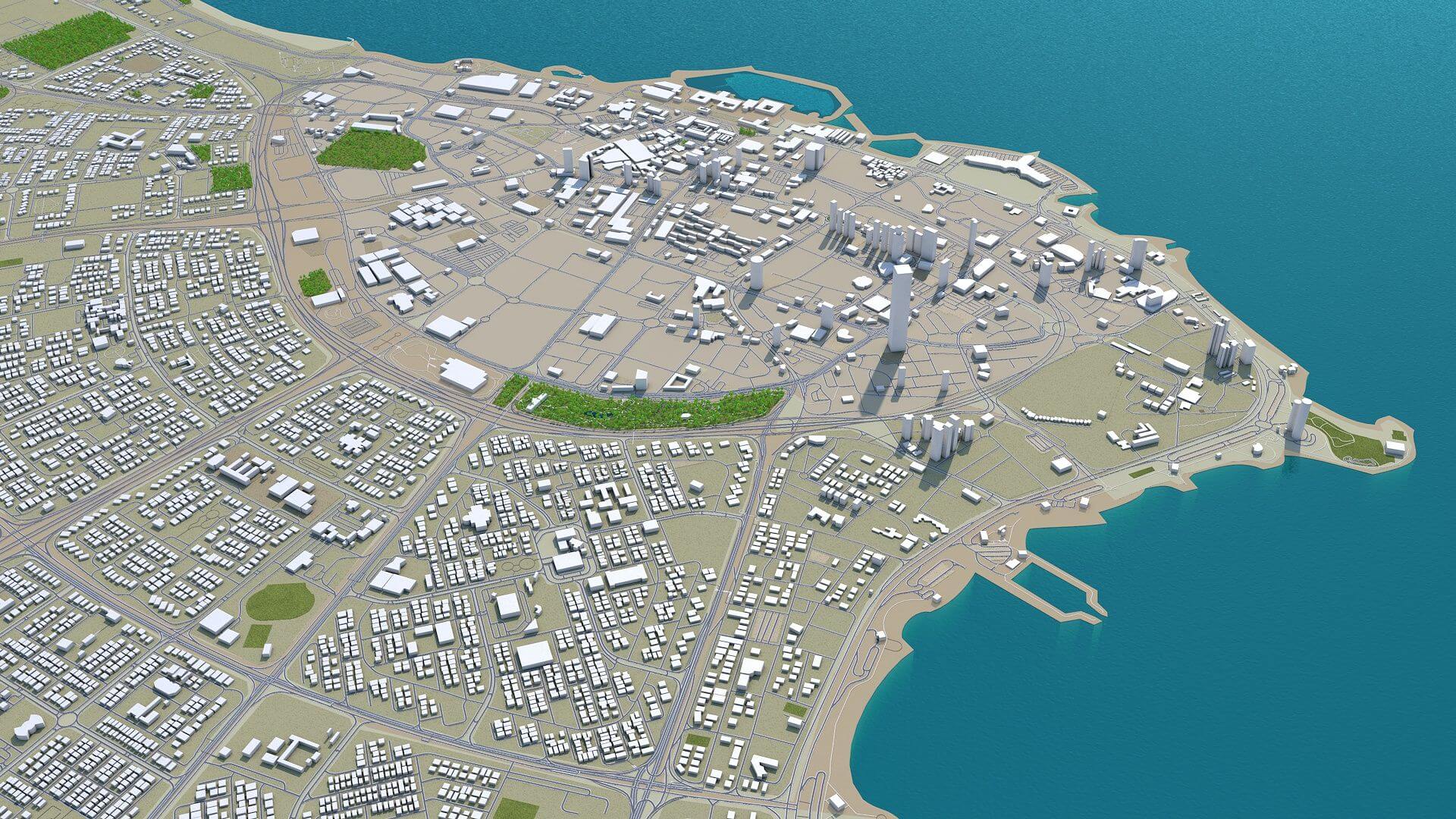 Kuwait 220km - 3D Model by 3dstudio