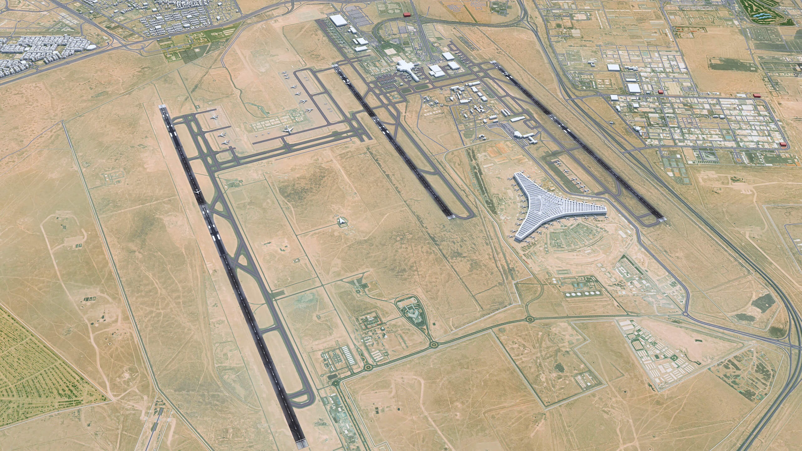 Kuwait Airport - 3D Model by 3dstudio