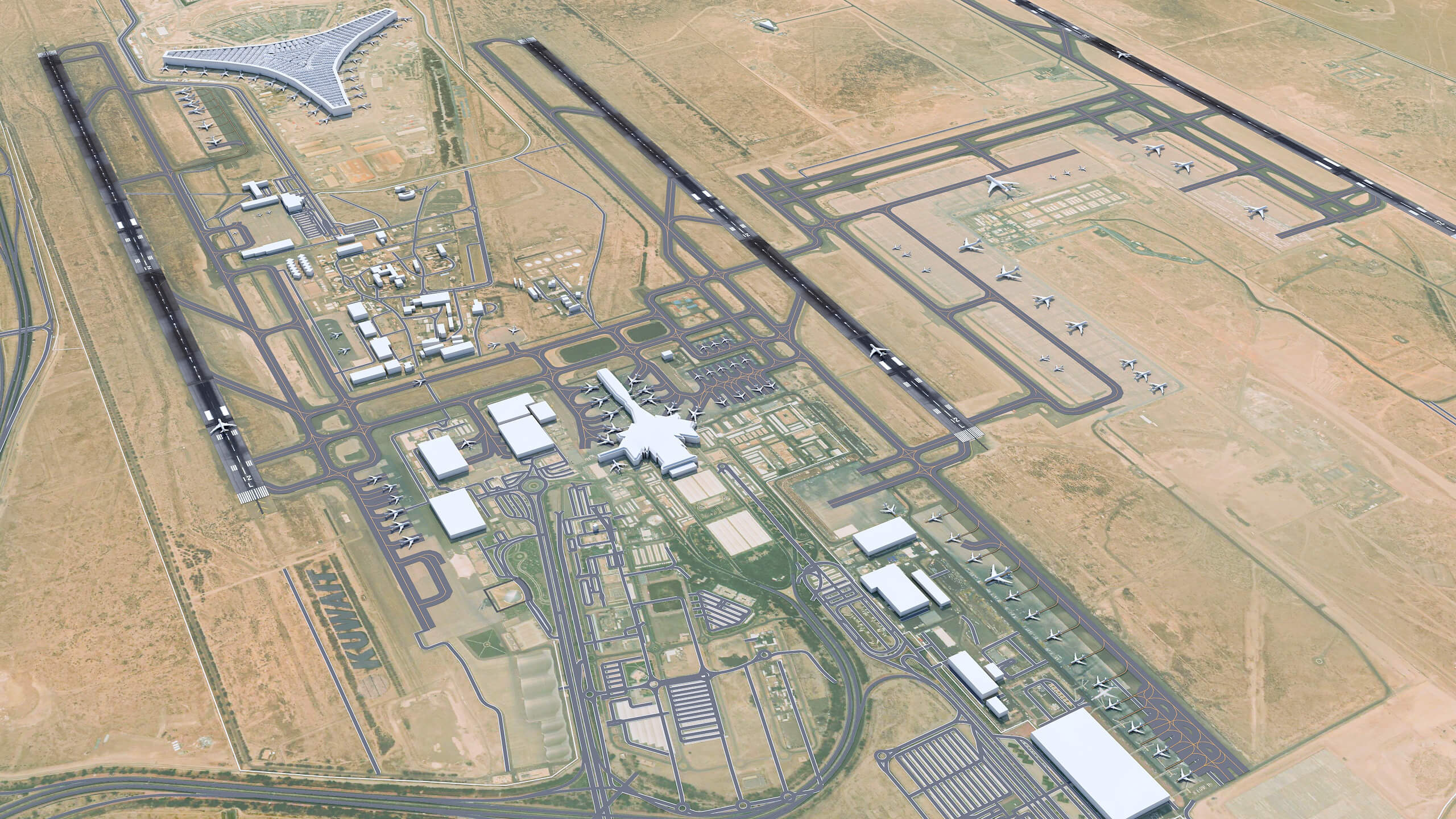 Kuwait Airport - 3D Model by 3dstudio