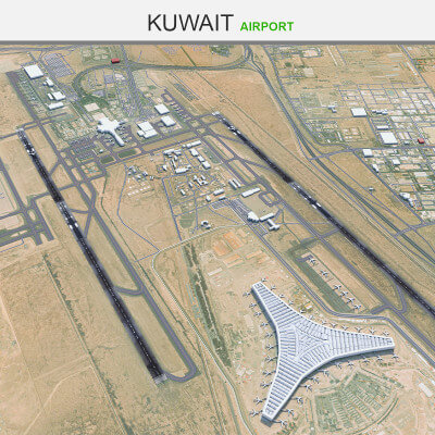 Kuwait Airport - 3D Model by 3dstudio