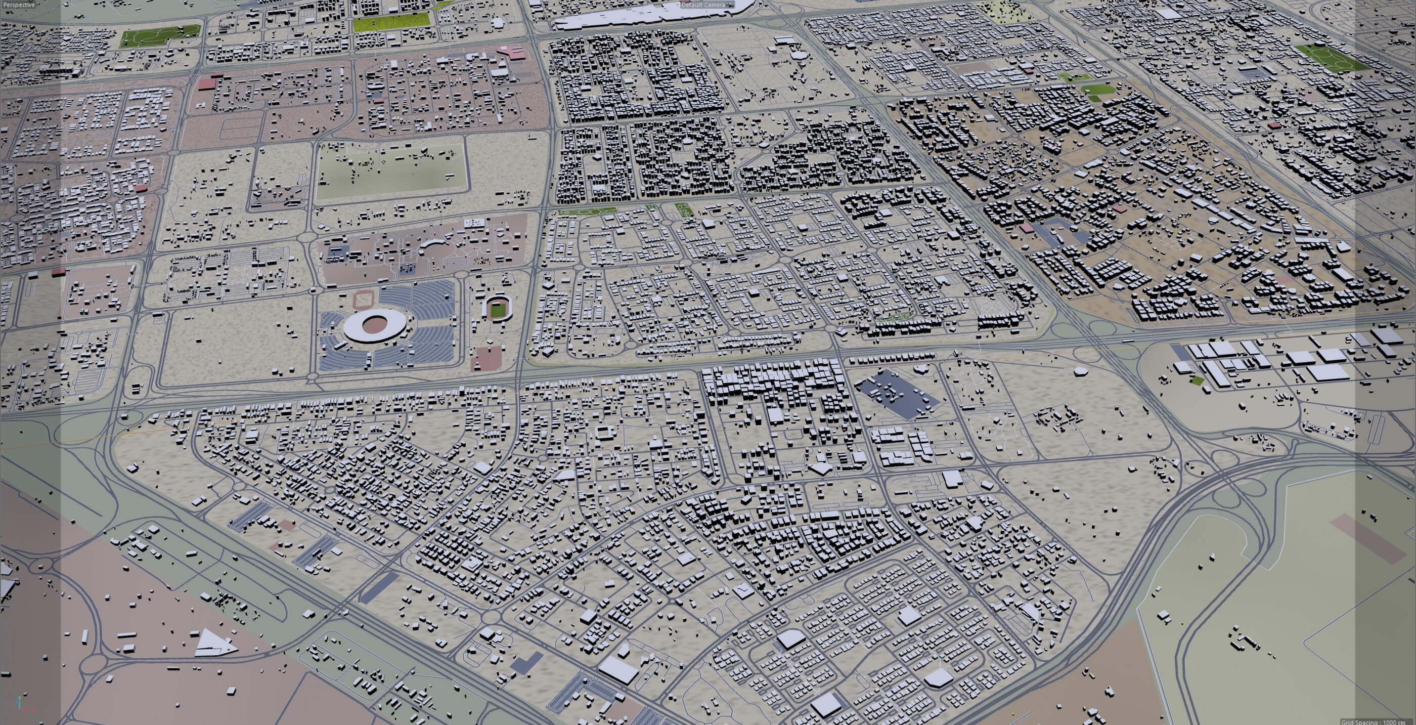 Kuwait City 3D Model 80km by 3dstudio