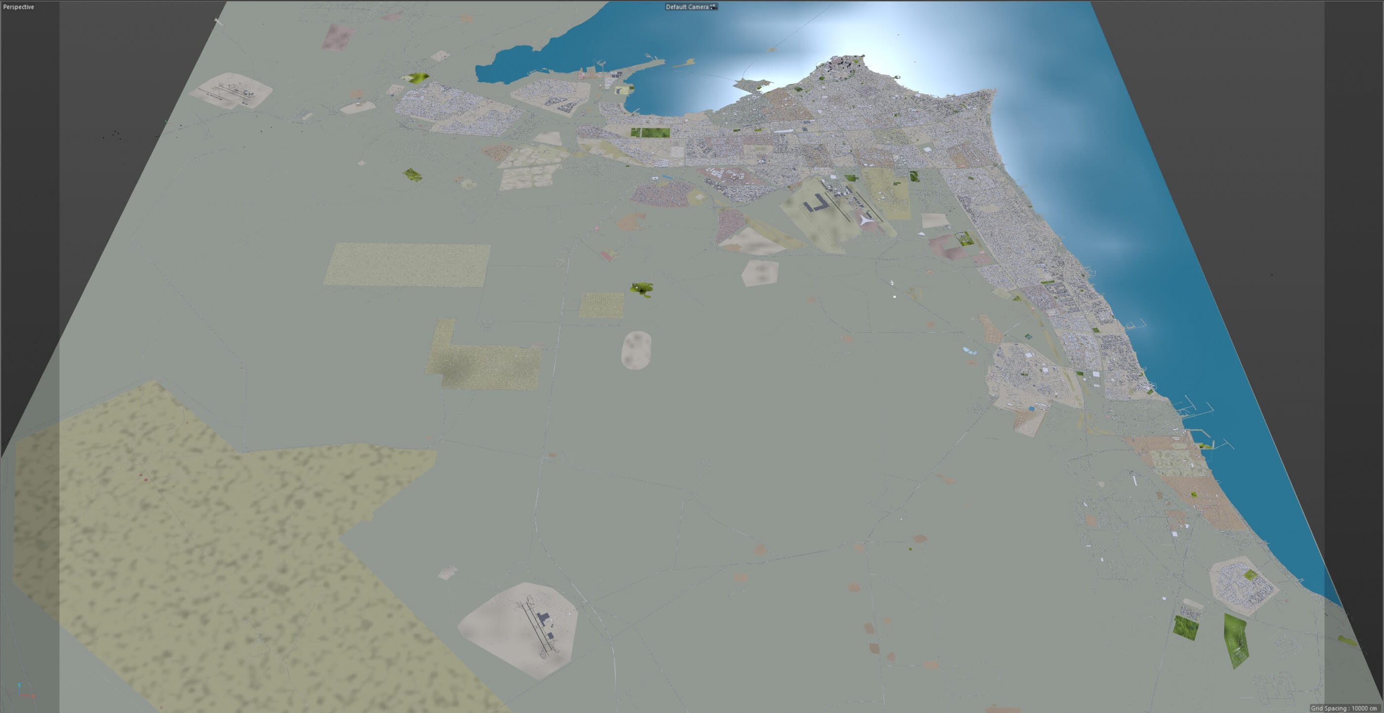Kuwait City 3D Model 80km by 3dstudio