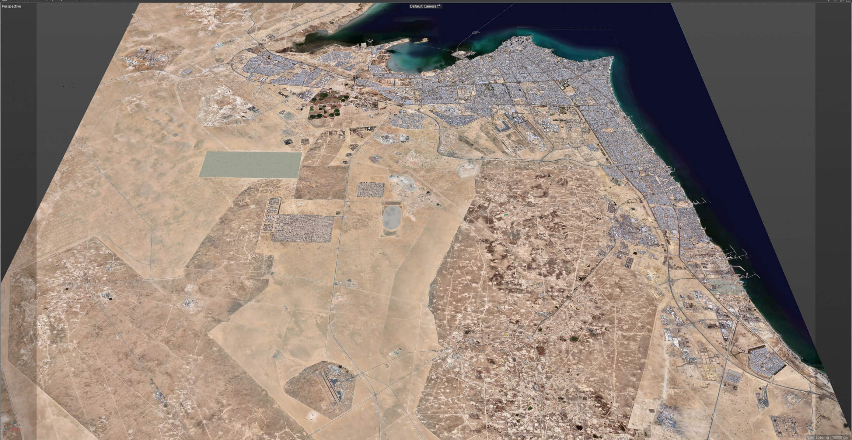 Kuwait City 3D Model 80km by 3dstudio