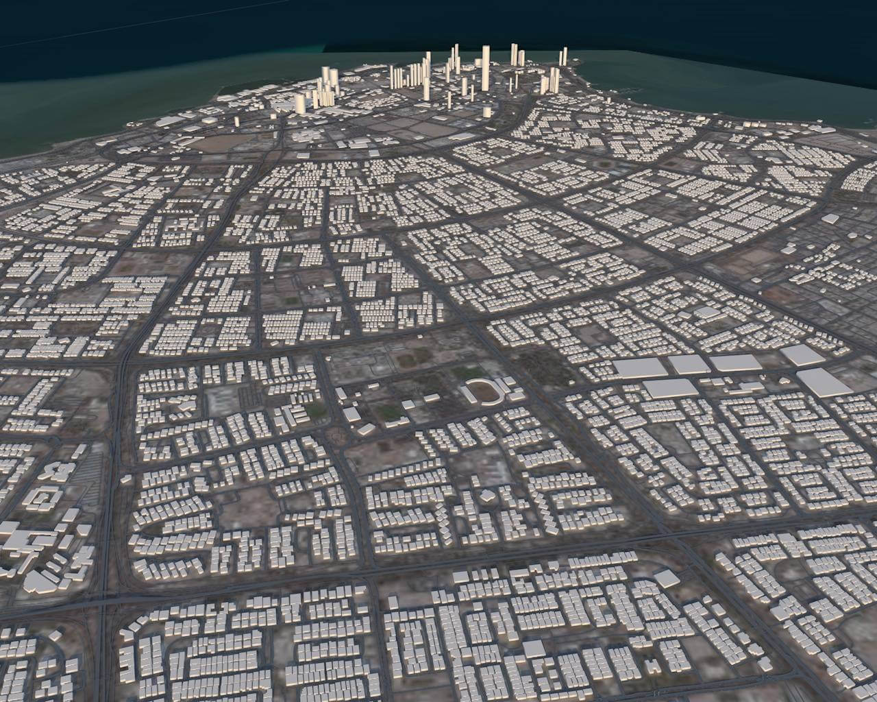 Kuwait City Kuwait - 3D Model by 3dstudio