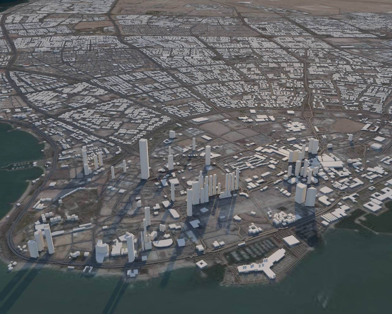 Kuwait City Kuwait - 3D Model by 3dstudio