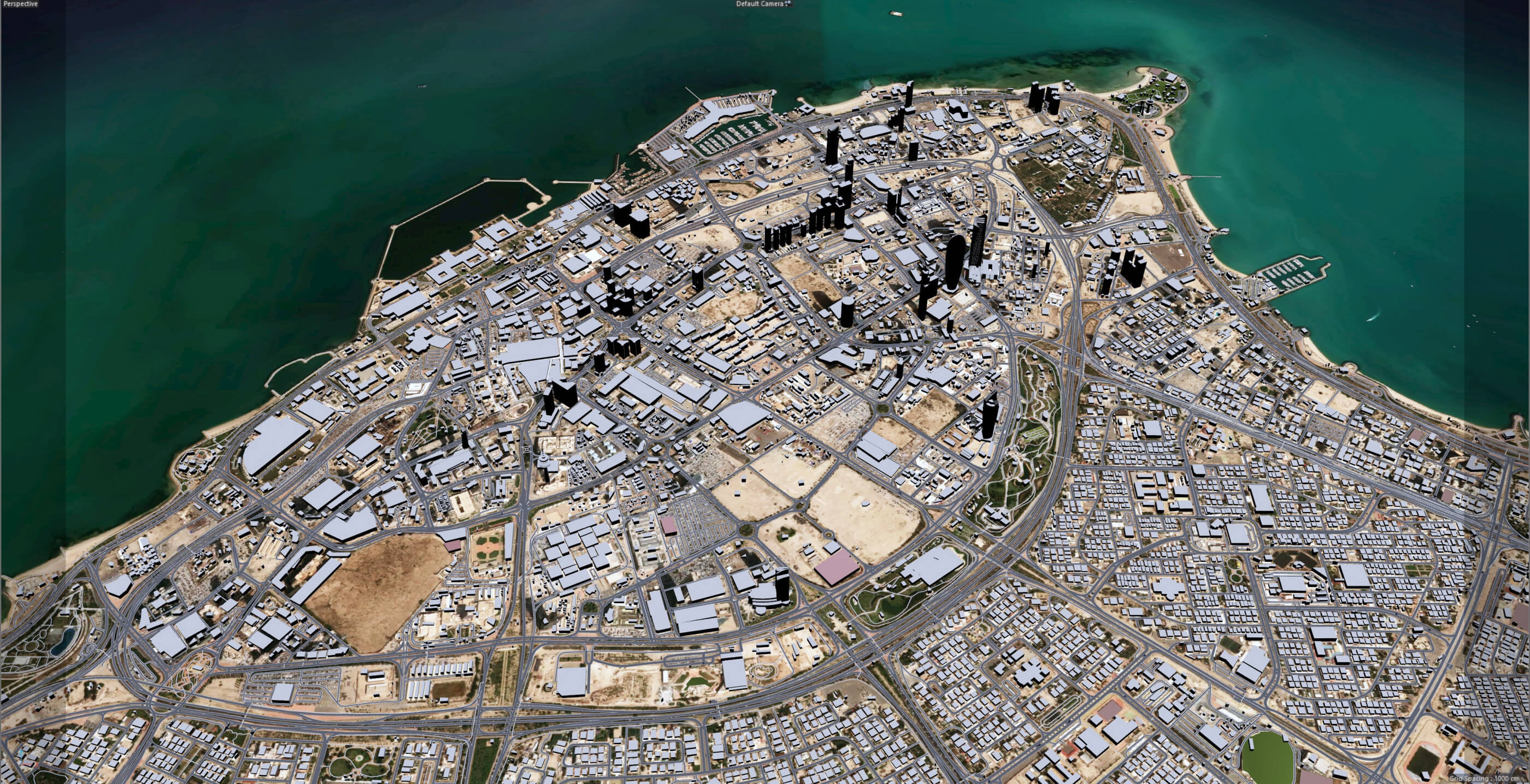 Kuwait Downtown City 3D Model 25km by 3dstudio
