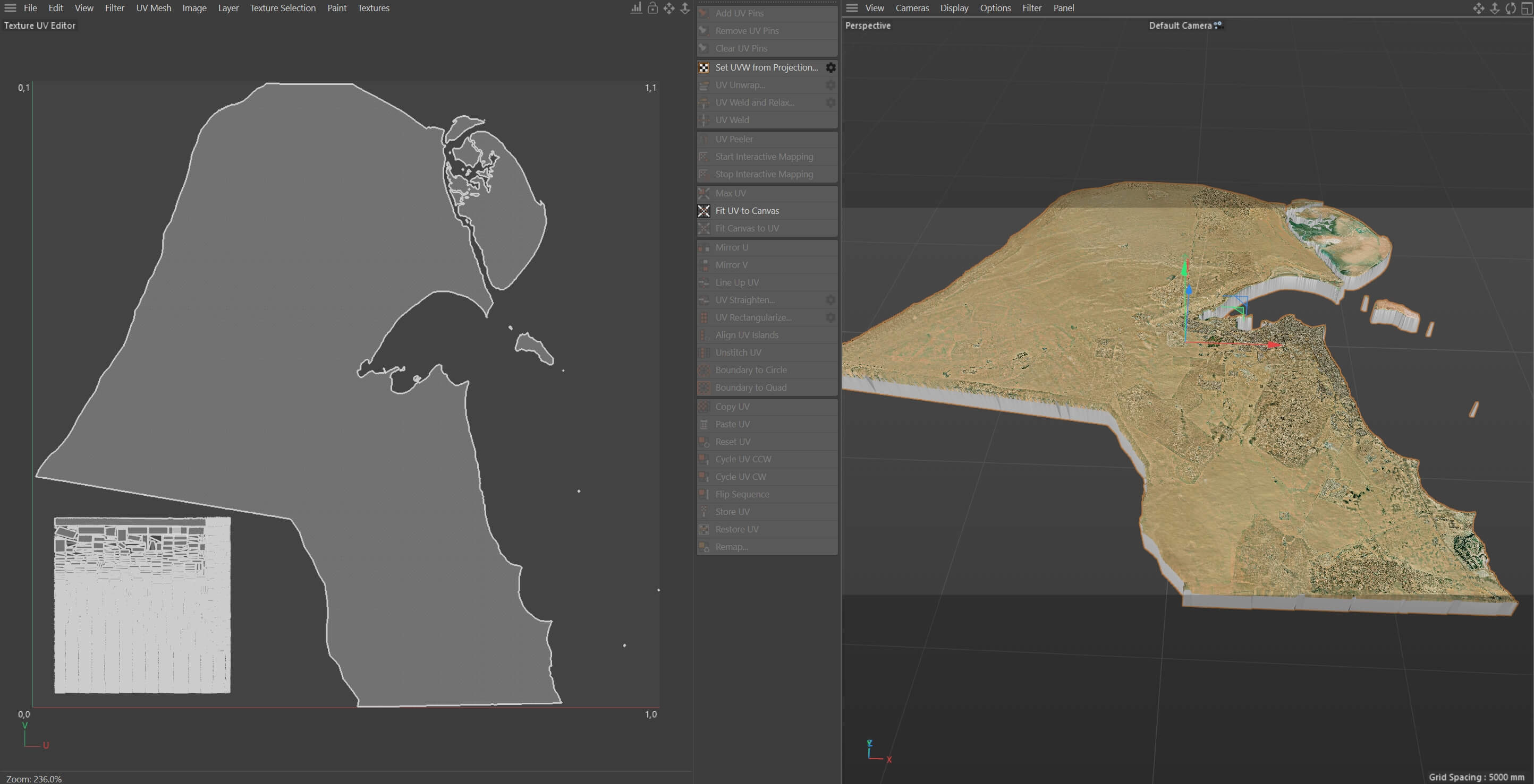 Kuwait Terrain Map - 3D Model by 3dstudio
