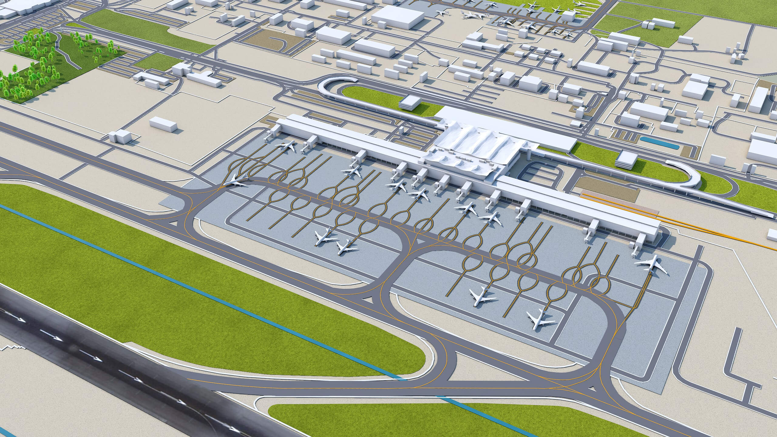 Kyiv Boryspil Airport - 3D Model by 3dstudio