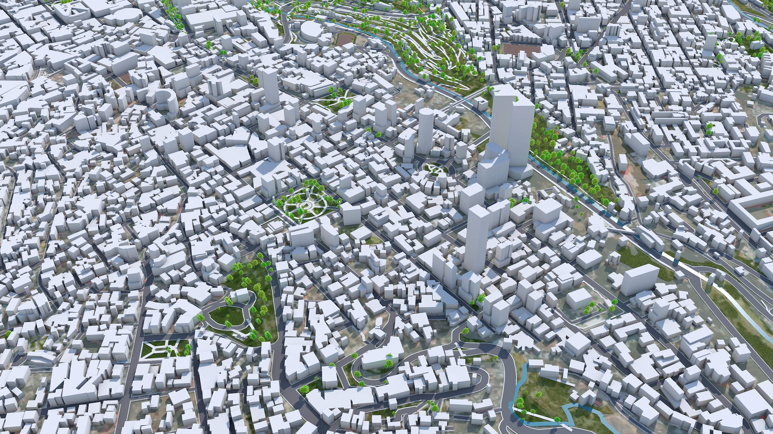 La PAZ City Bolivia 3D Model 35km by 3dstudio