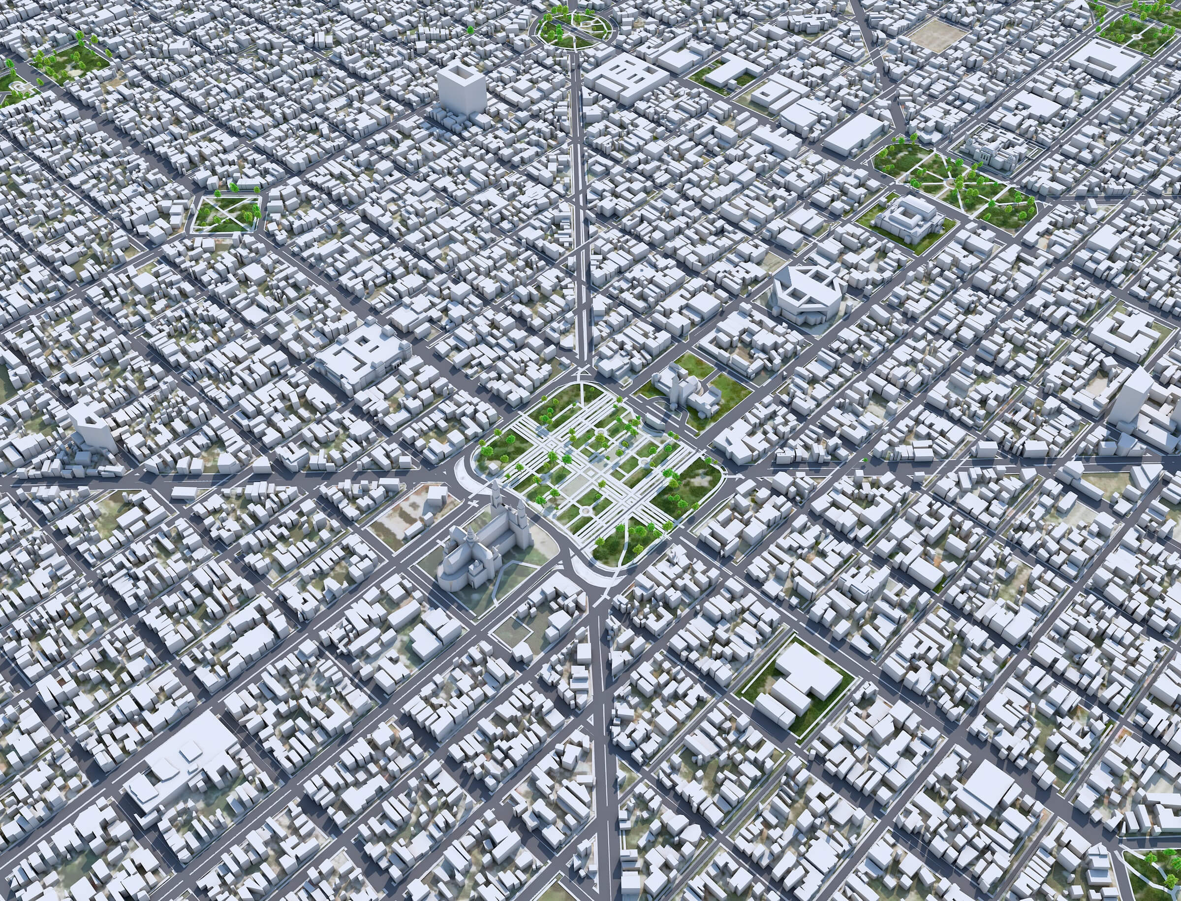 La Plata City Argentina 3D Model 50km by 3dstudio