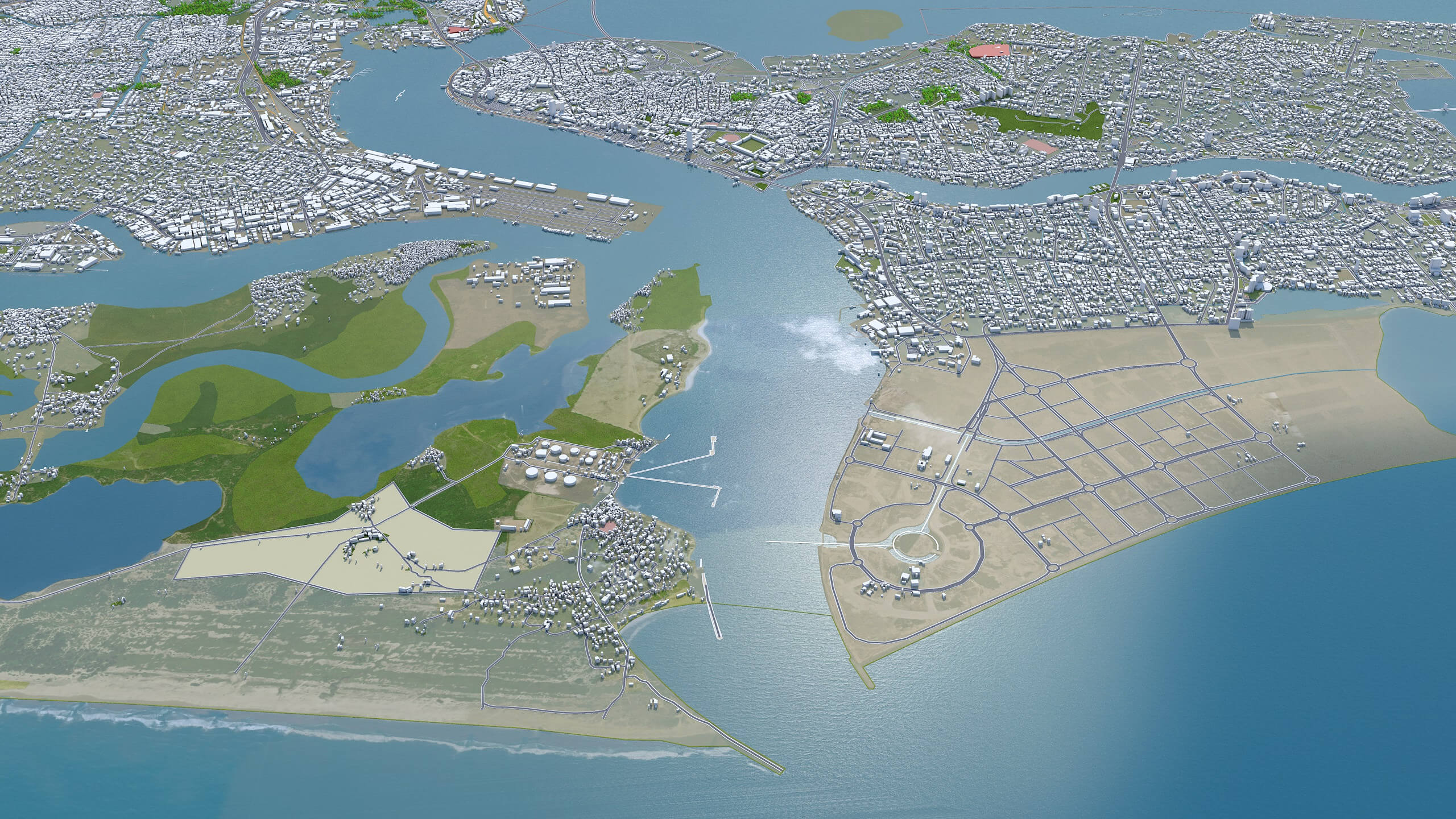 Lagos Nigeria 60km - 3D Model by 3dstudio