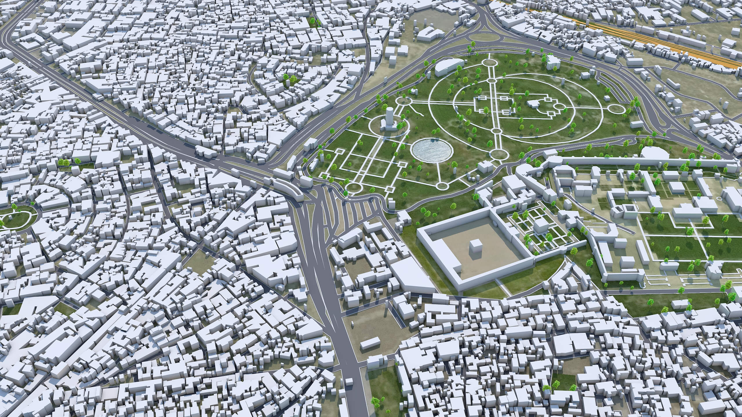 Lahore City Pakistan 3D Model 50km by 3dstudio