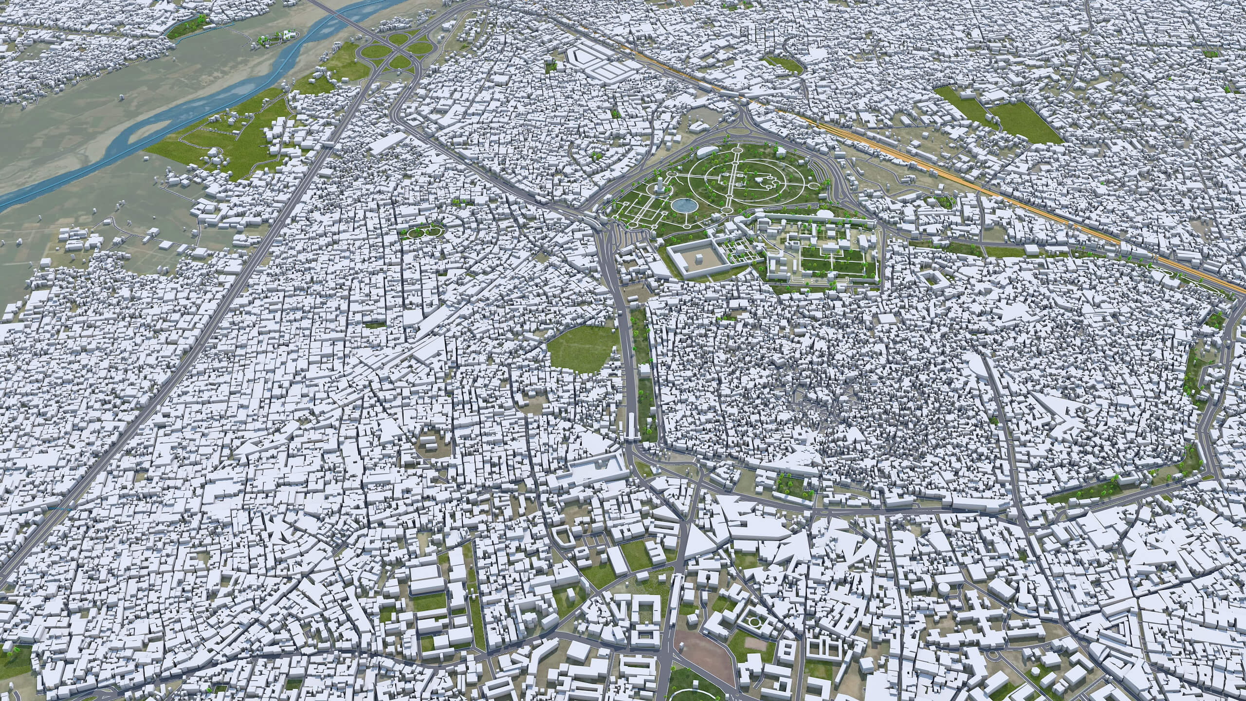 Lahore City Pakistan 3D Model 50km by 3dstudio
