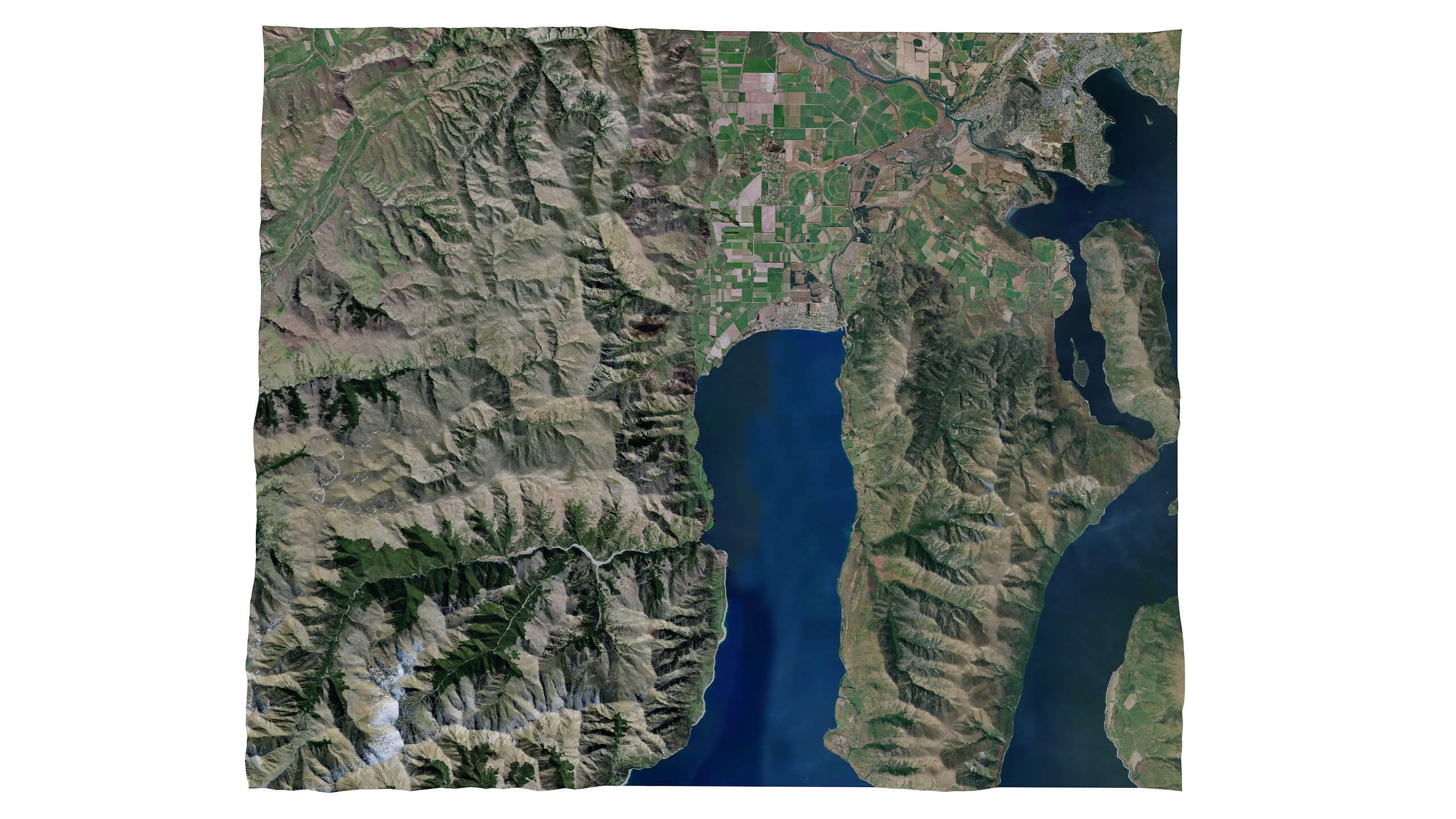 Lake Hawea New Zealand Terrain 3D Model by 3dstudio