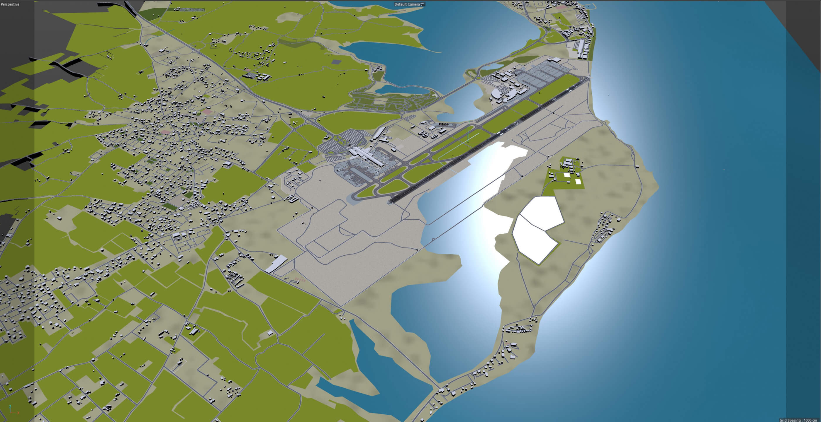 Larnaca International Airport - 3D Model by 3dstudio