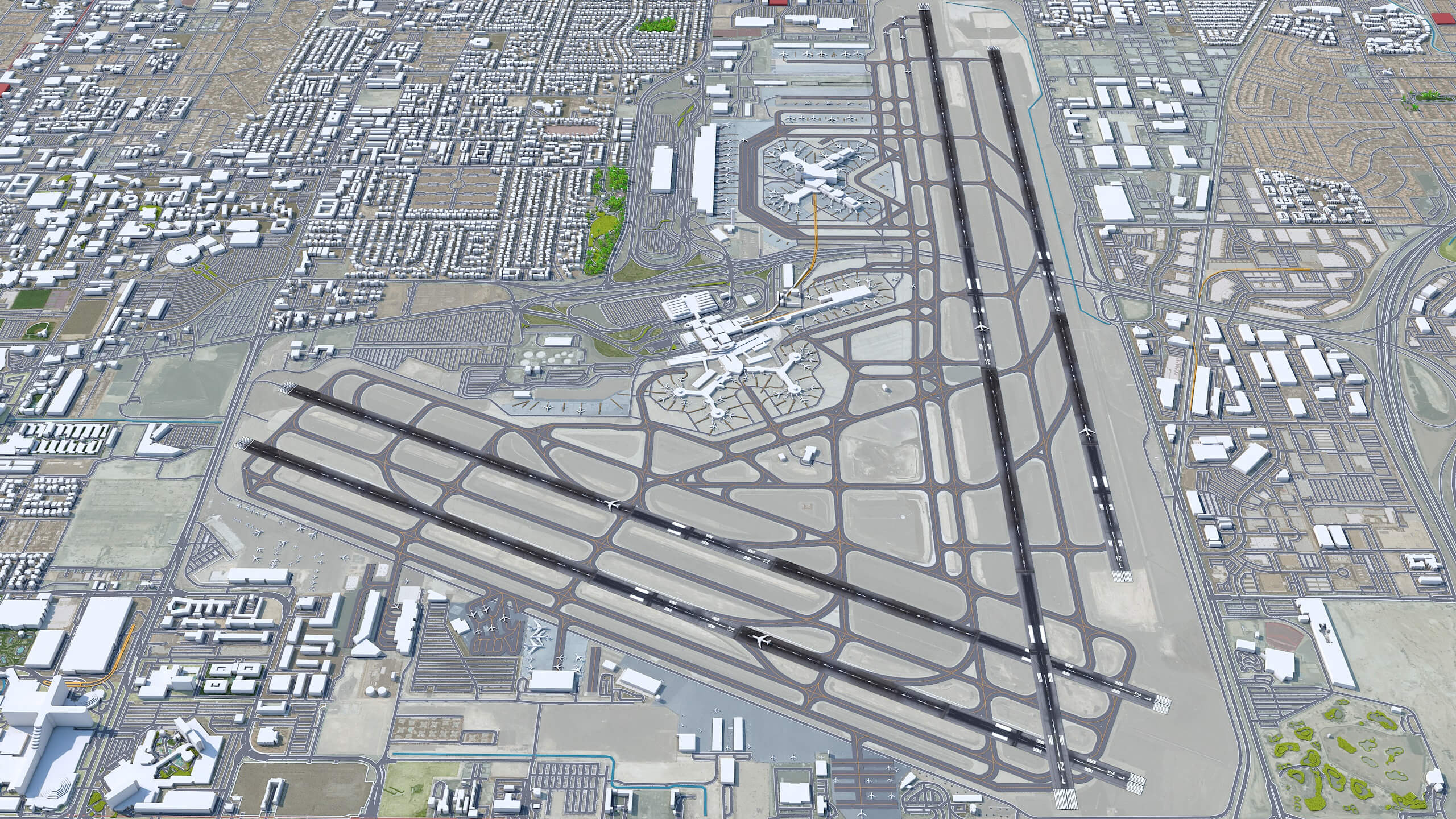 Las Vegas McCarran Airport - 3D Model by 3dstudio