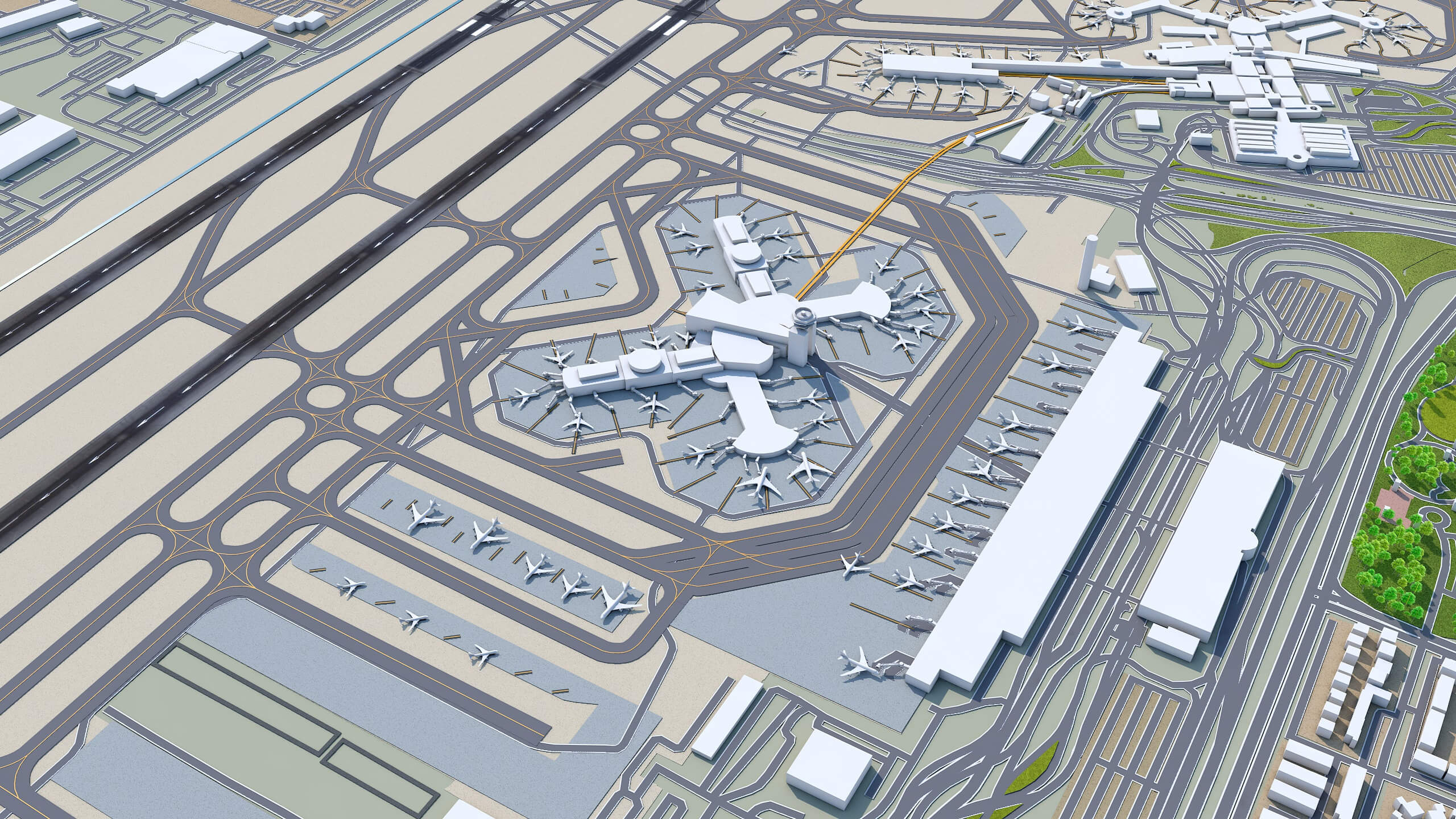 Las Vegas McCarran Airport - 3D Model by 3dstudio