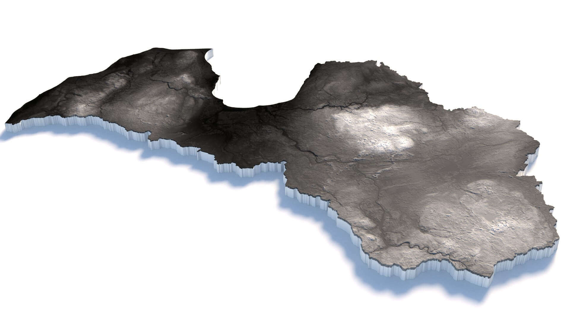 Latvia Terrain Map - 3D Model by 3dstudio