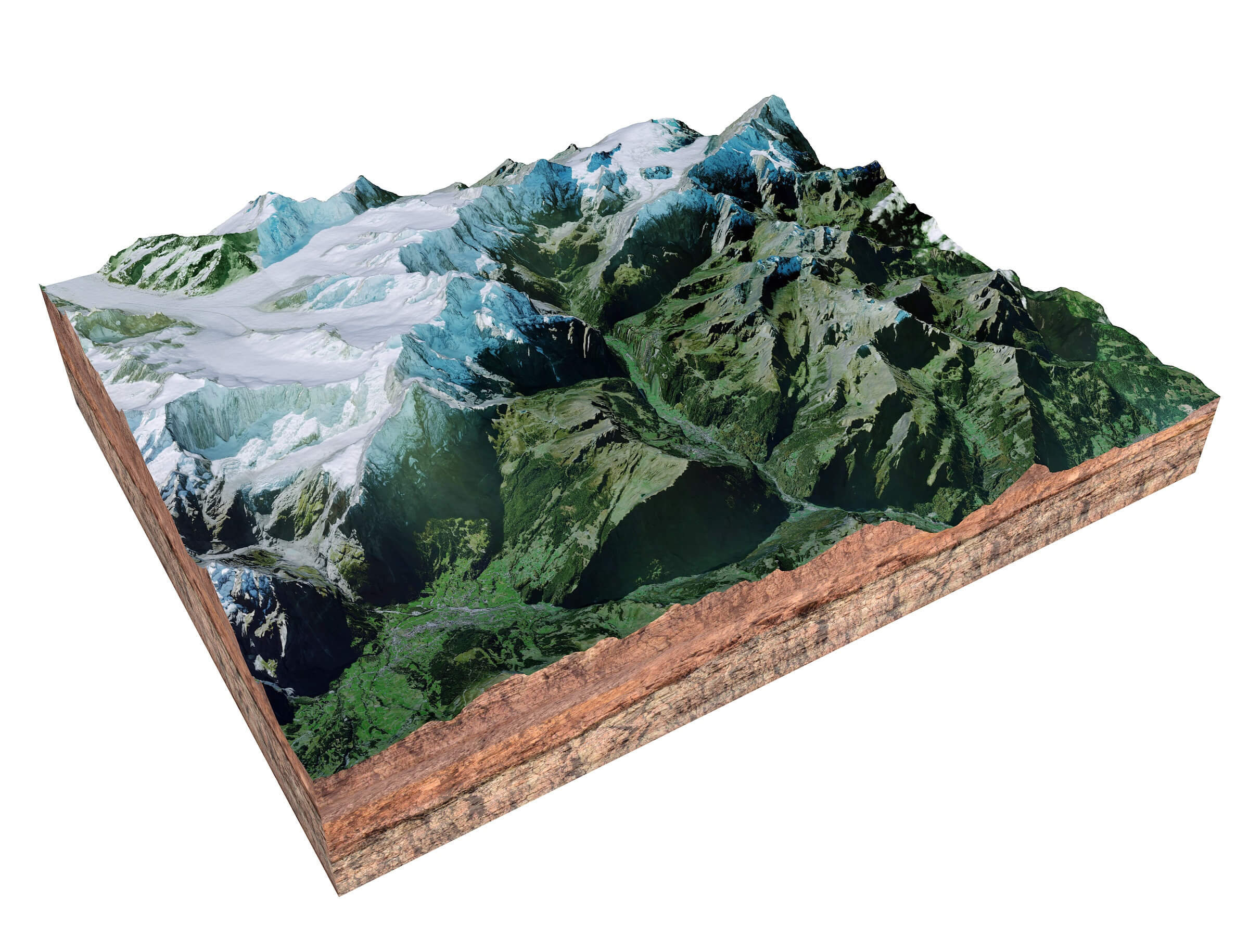Lauterbrunnen Alps Switzerland Terrain 3D Model by 3dstudio