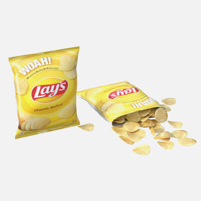 LAY'S Classic Salted - 3D Model by 3dstudio