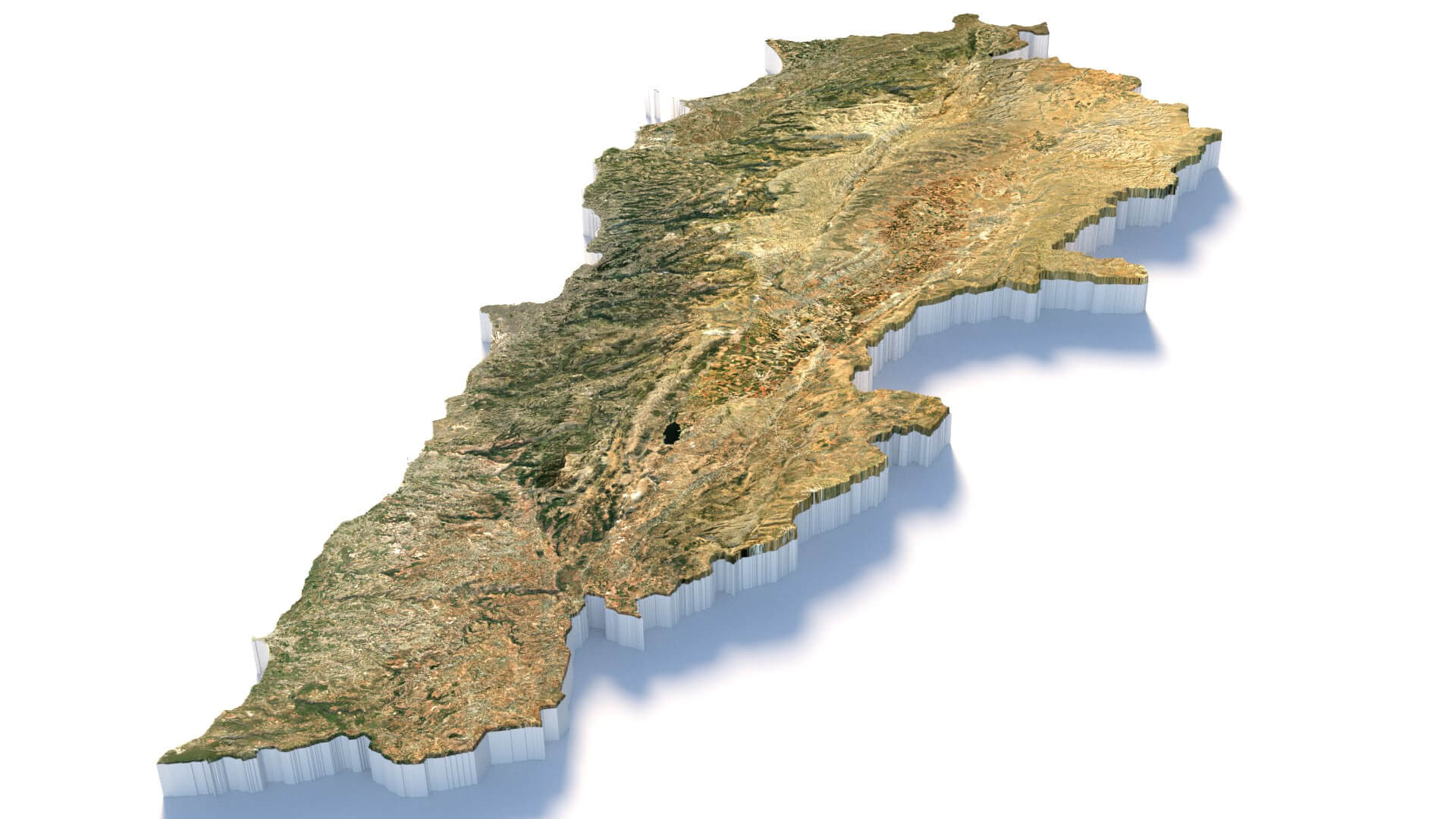 Lebanon Terrain Map - 3D Model by 3dstudio