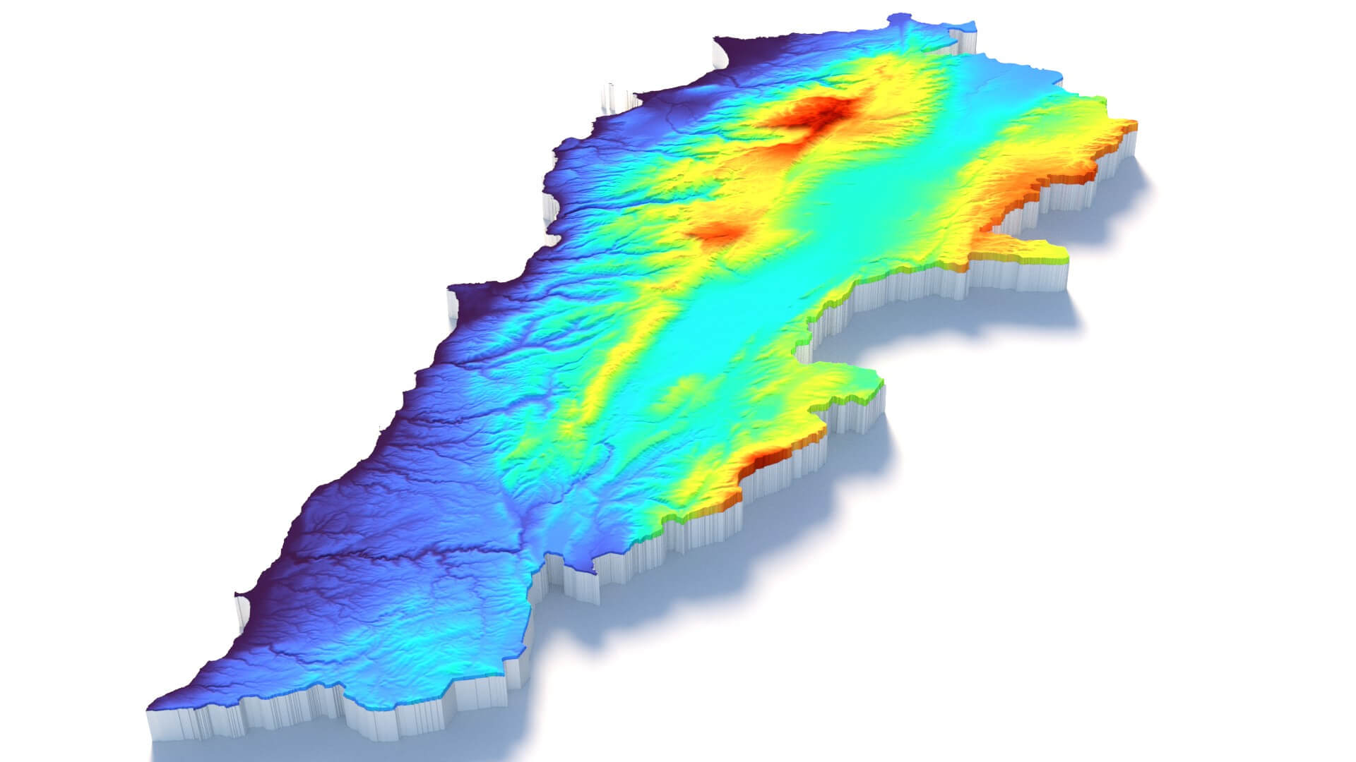 Lebanon Terrain Map - 3D Model by 3dstudio