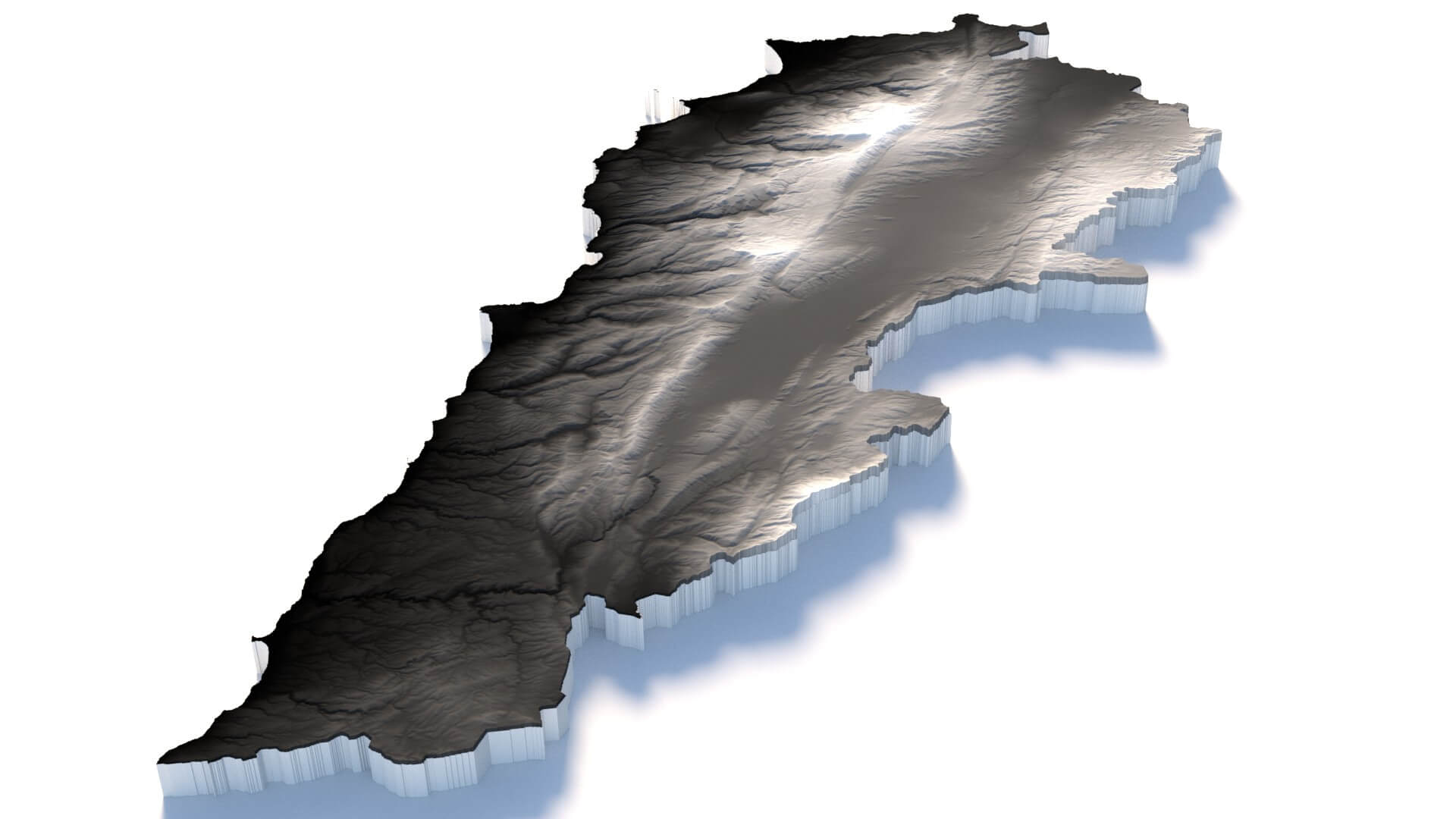 Lebanon Terrain Map - 3D Model by 3dstudio