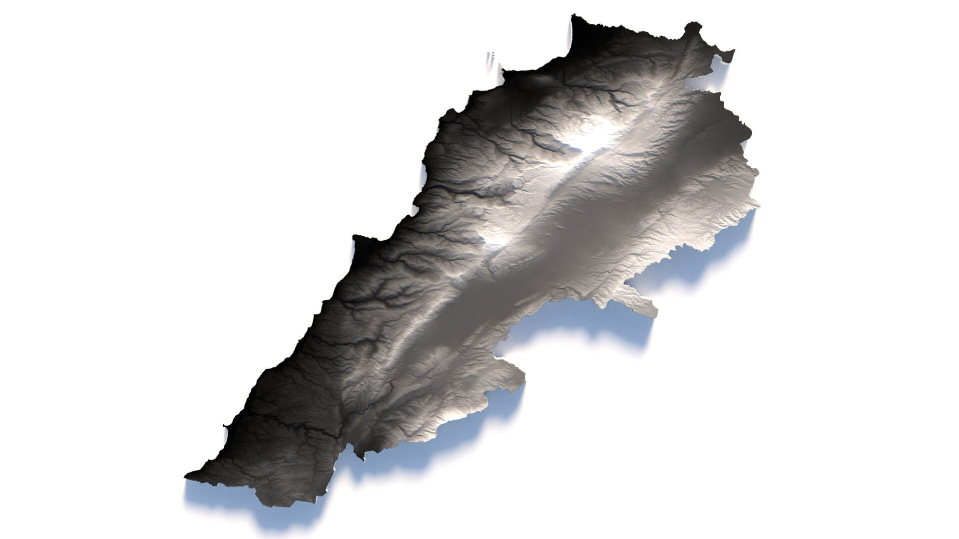 Lebanon Terrain Map - 3D Model by 3dstudio