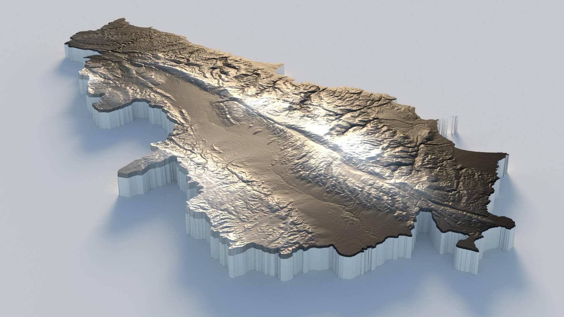Lebanon Terrain Map - 3D Model by 3dstudio