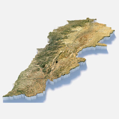 Lebanon Terrain Map - 3D Model by 3dstudio
