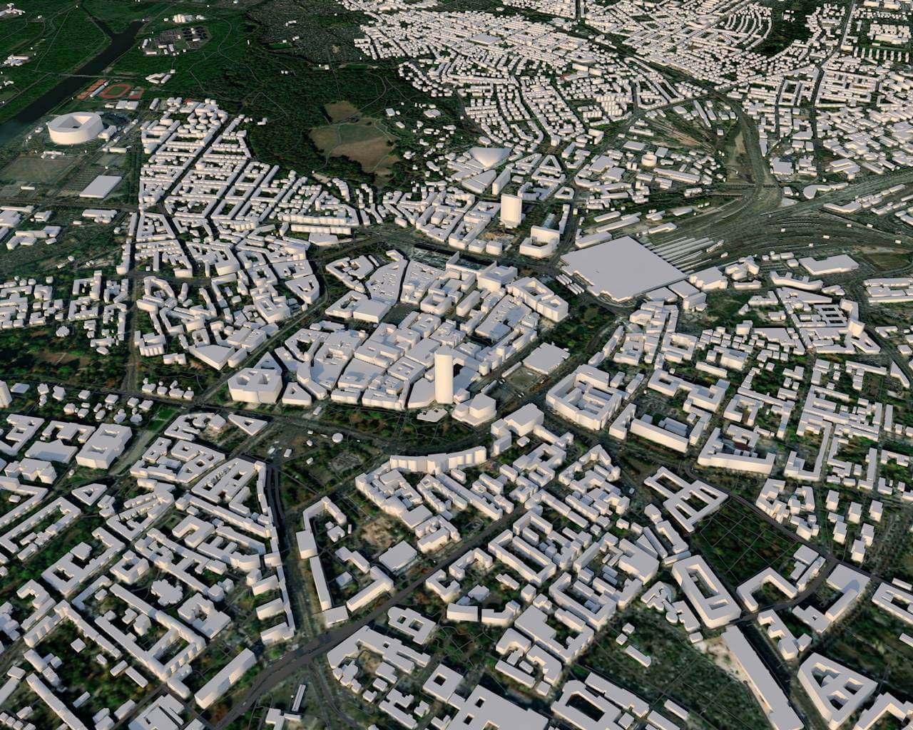 Leipzig Germany - 3D Model by 3dstudio