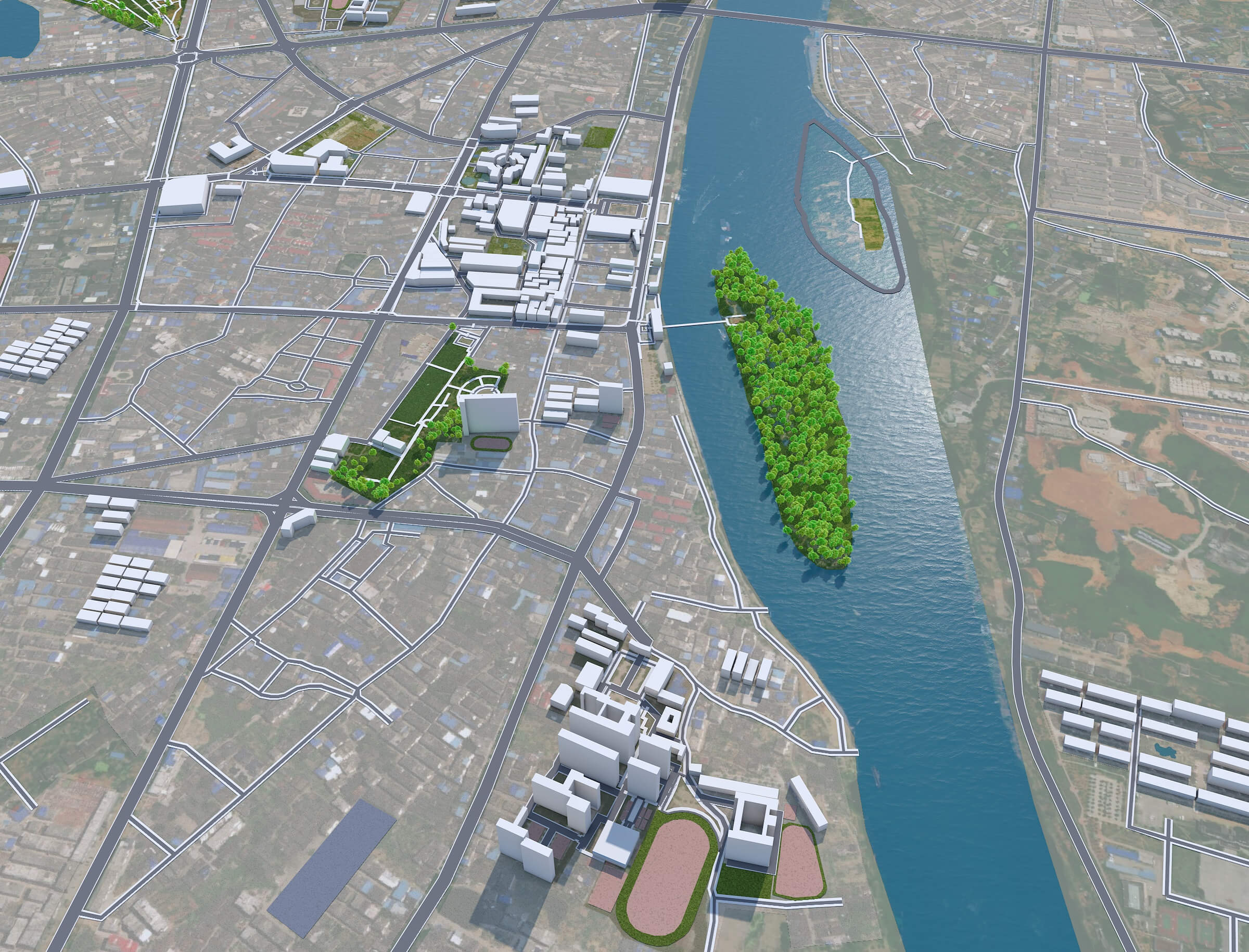 Leiyang Hengyang City Hunan China 3D Model 18km by 3dstudio