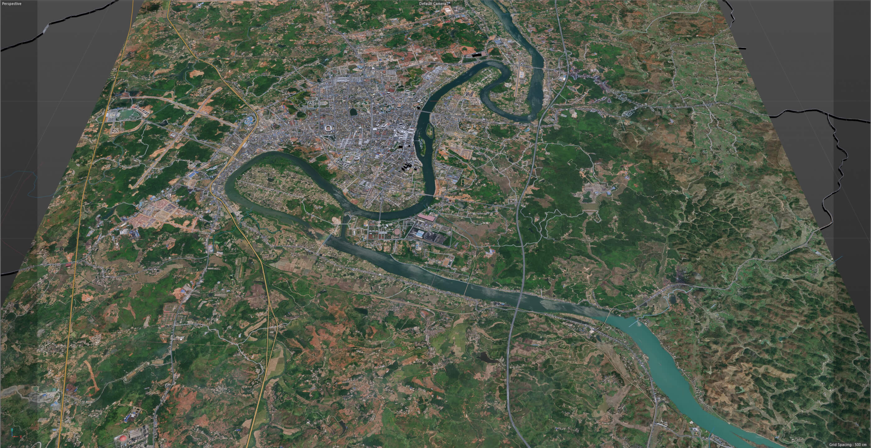 Leiyang Hengyang City Hunan China 3D Model 18km by 3dstudio