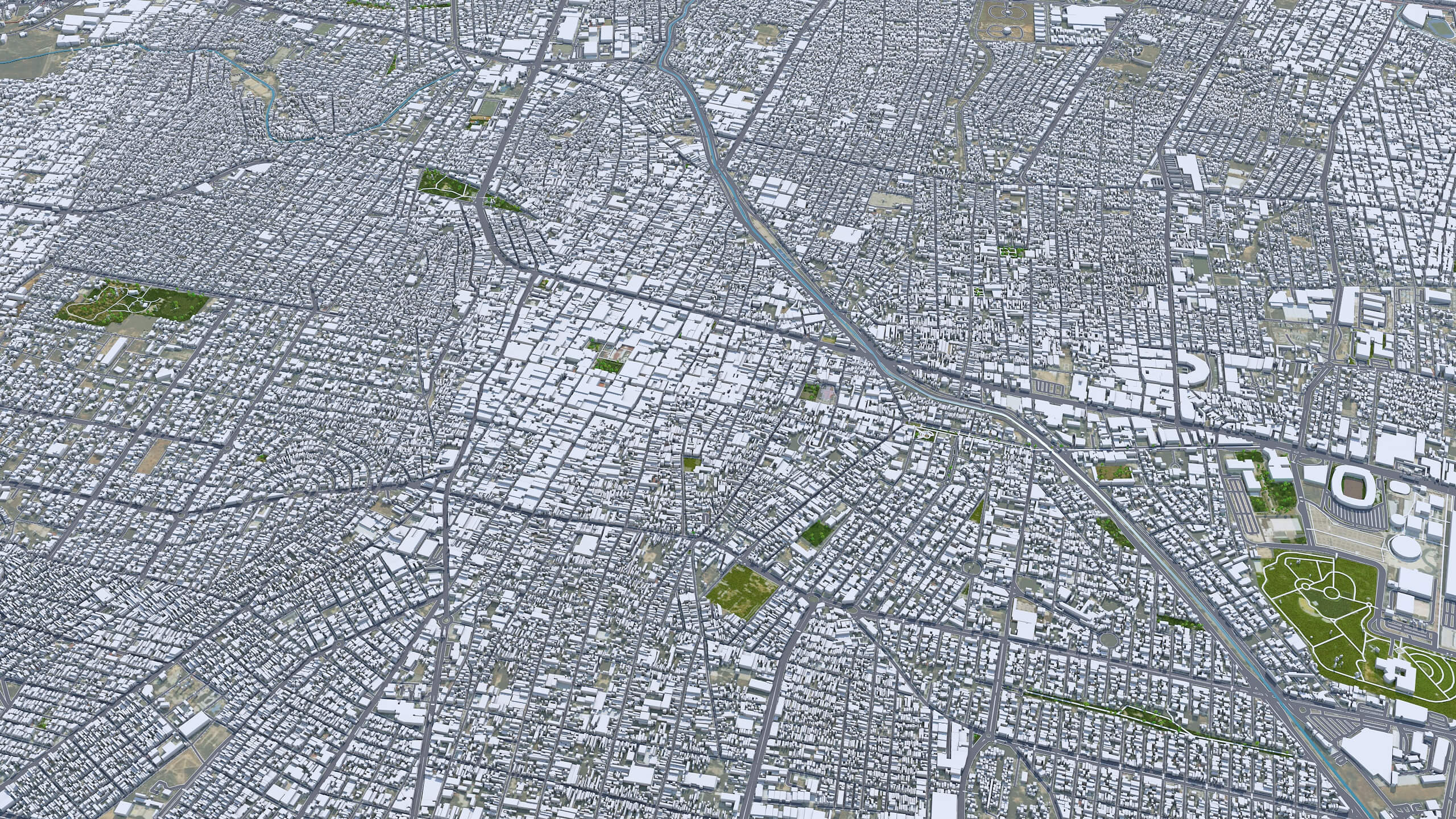 Leon De Los Aldama Guanajuato City Mexico 3D Model 35km by 3dstudio