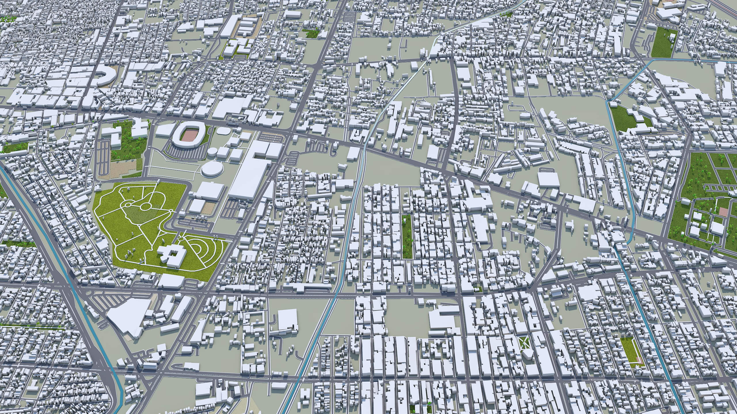 Leon De Los Aldama Guanajuato City Mexico 3D Model 35km by 3dstudio
