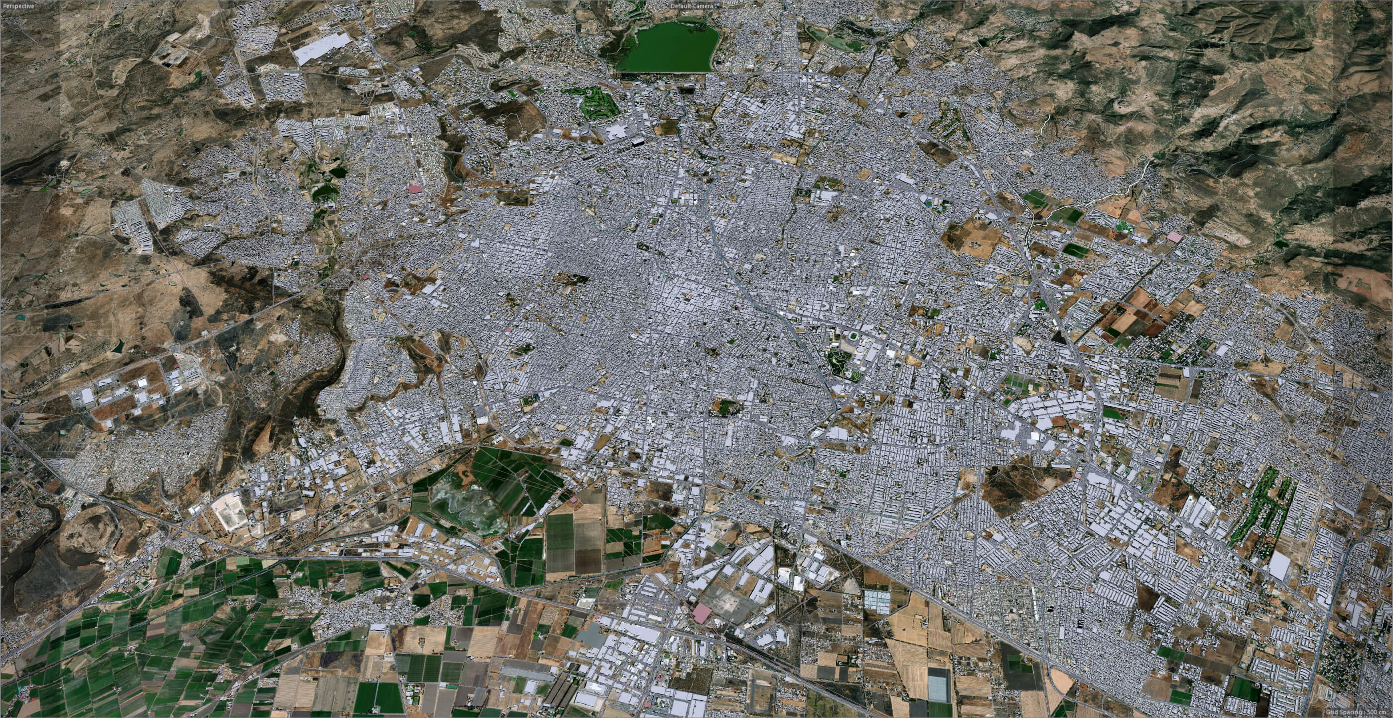 Leon De Los Aldama Guanajuato City Mexico 3D Model 35km by 3dstudio