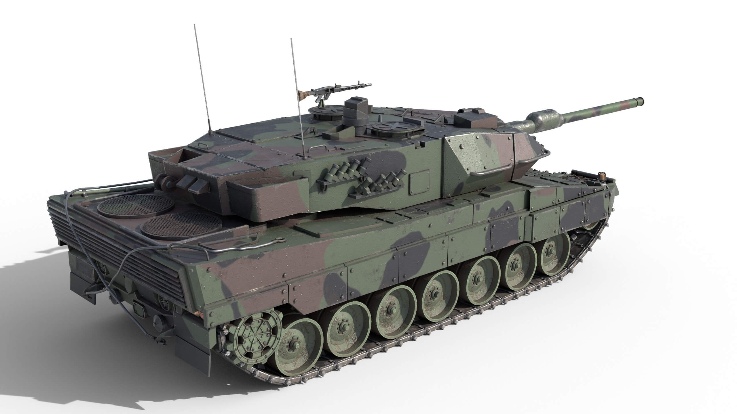 Leopard 2A6 Battle Tank 3D Model by 3dstudio