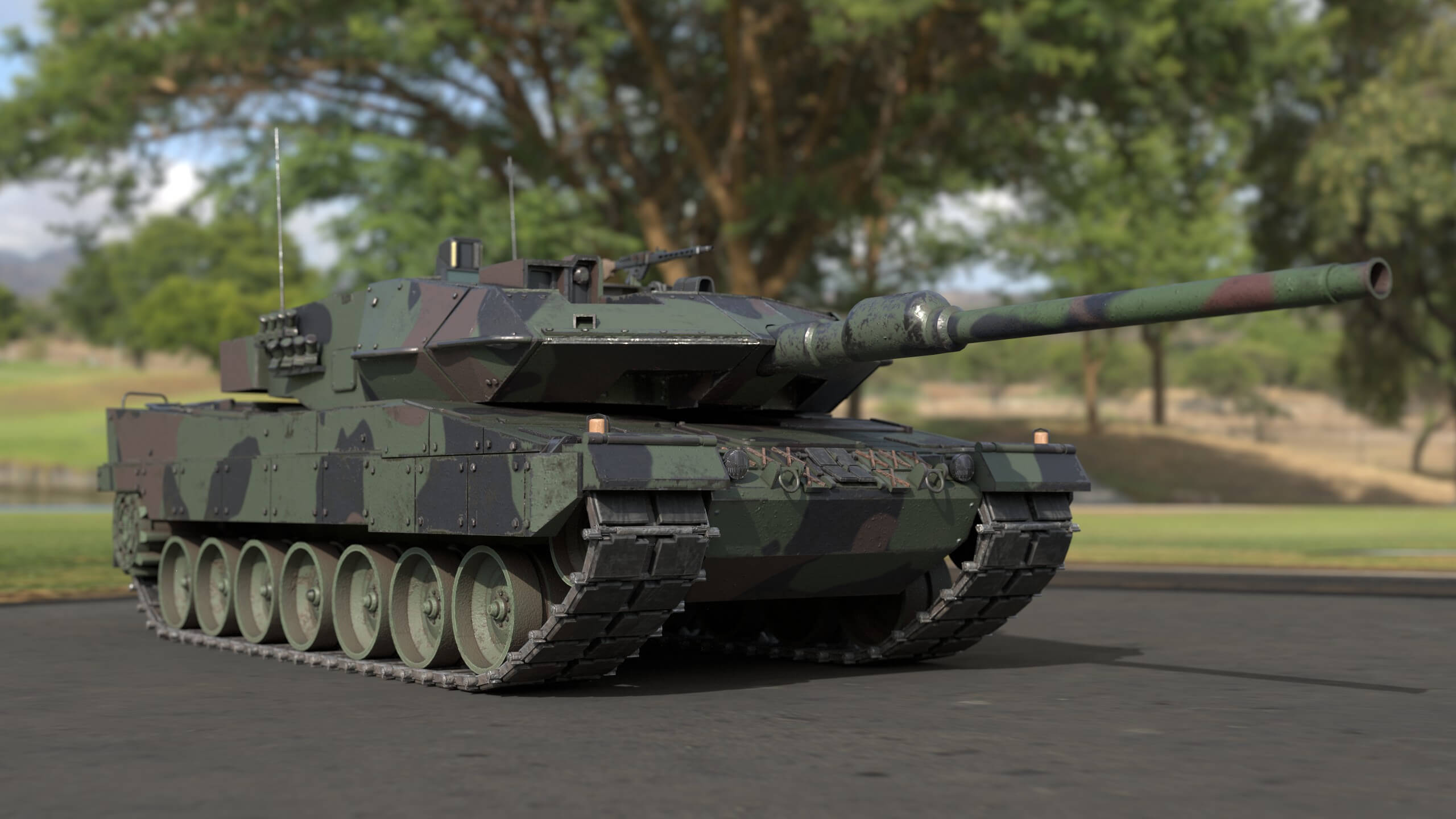 Leopard 2A6 Battle Tank - 3D Model by 3dstudio