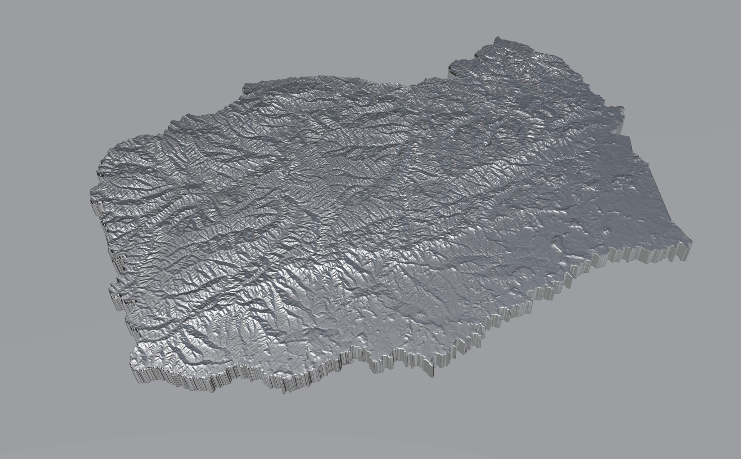 Lesotho Terrain Map - 3D Model by 3dstudio