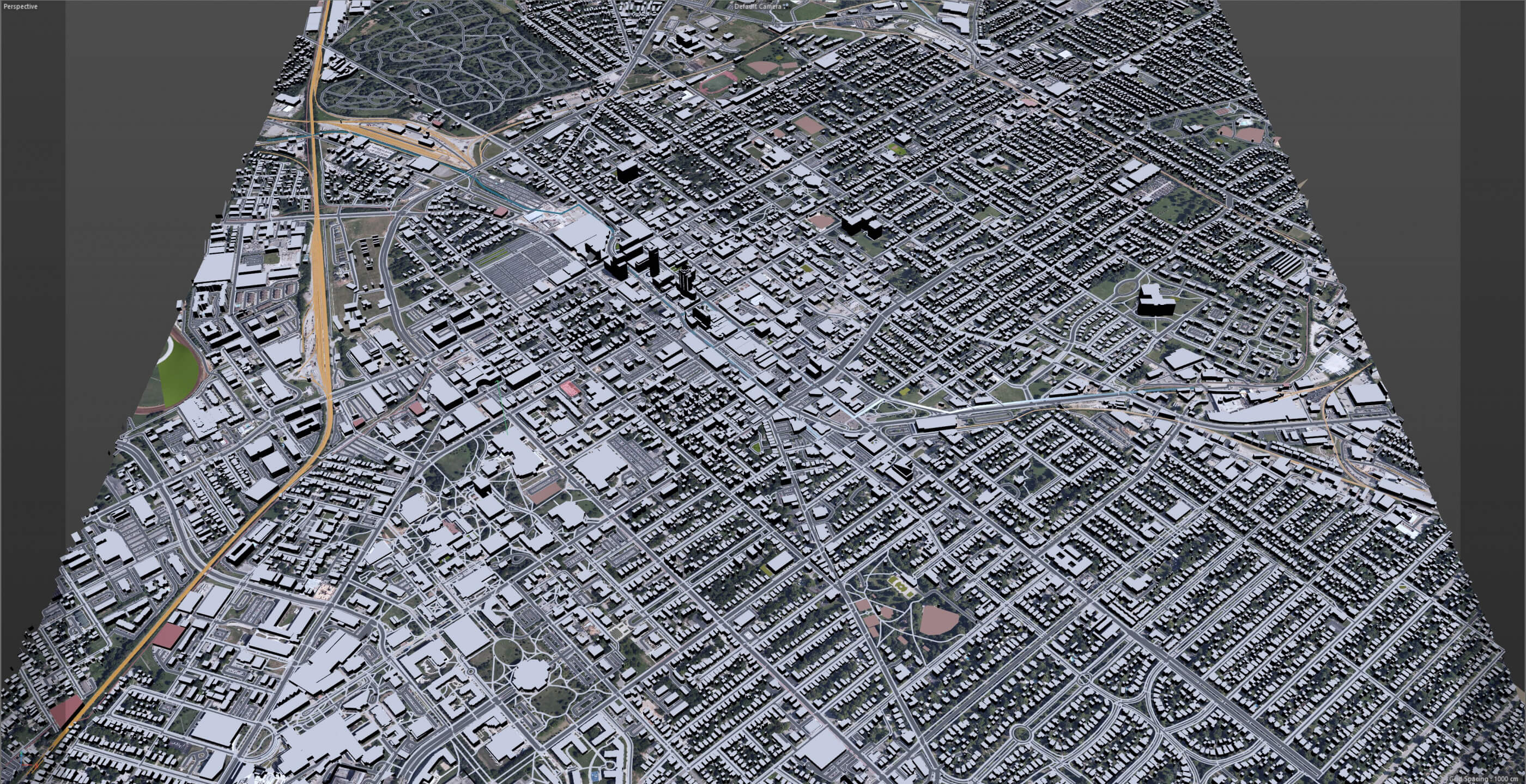 Lexington Downtown City Kentucky 5km - 3D Model by 3dstudio