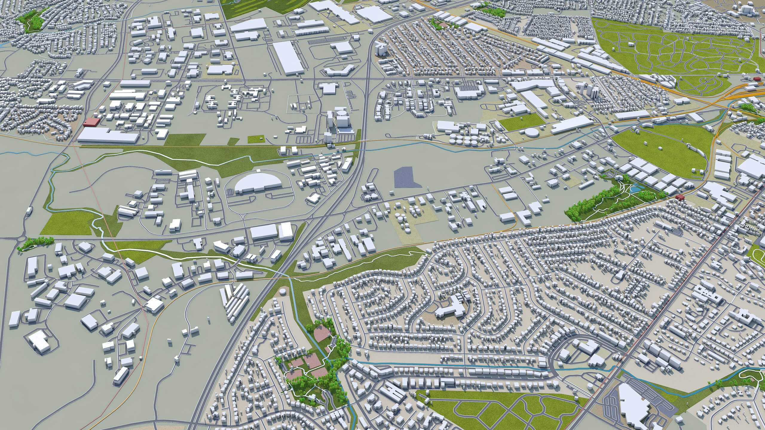 Lexington City Kentucky 70km - 3D Model by 3dstudio