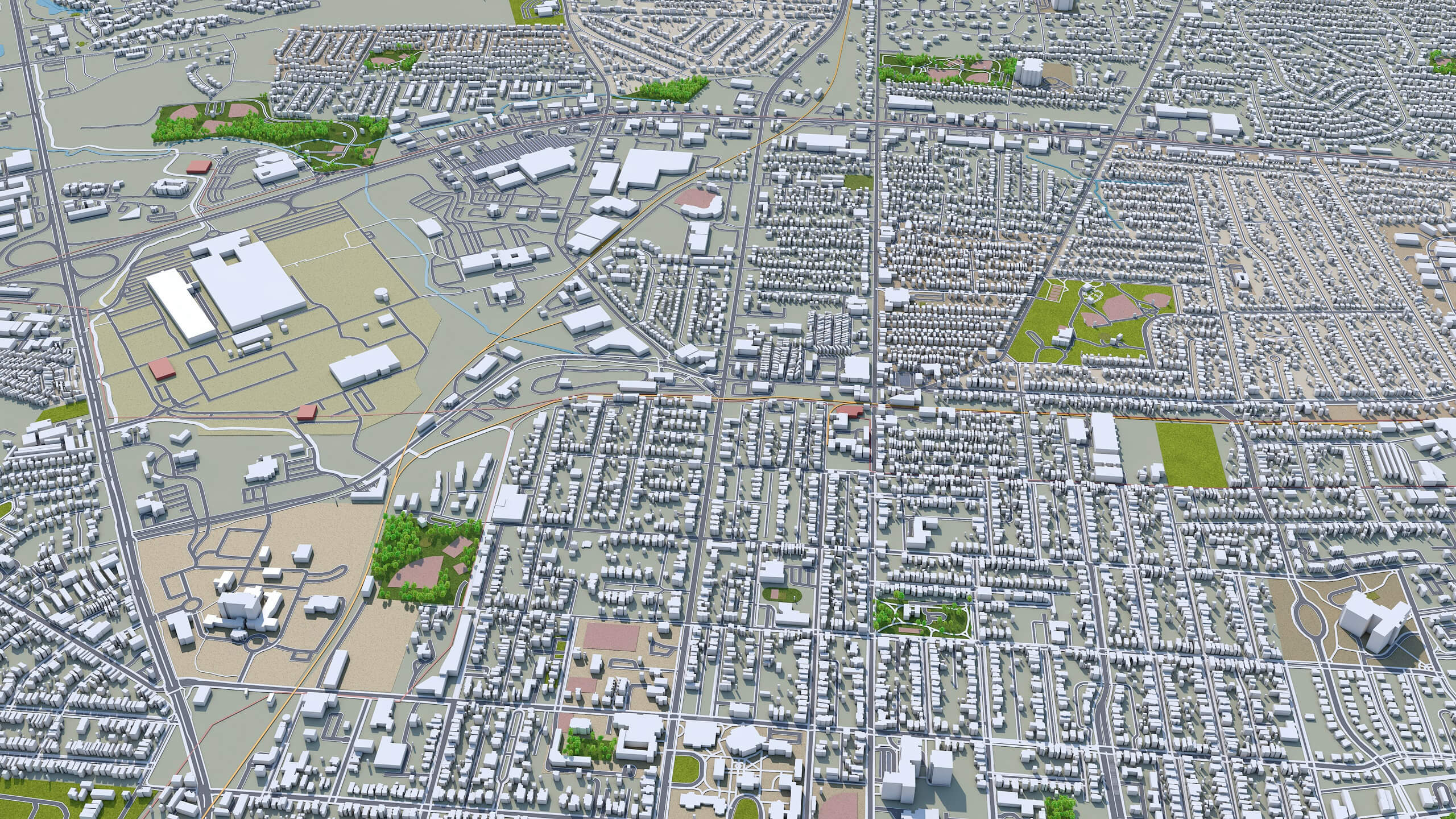 Lexington City Kentucky 70km - 3D Model by 3dstudio