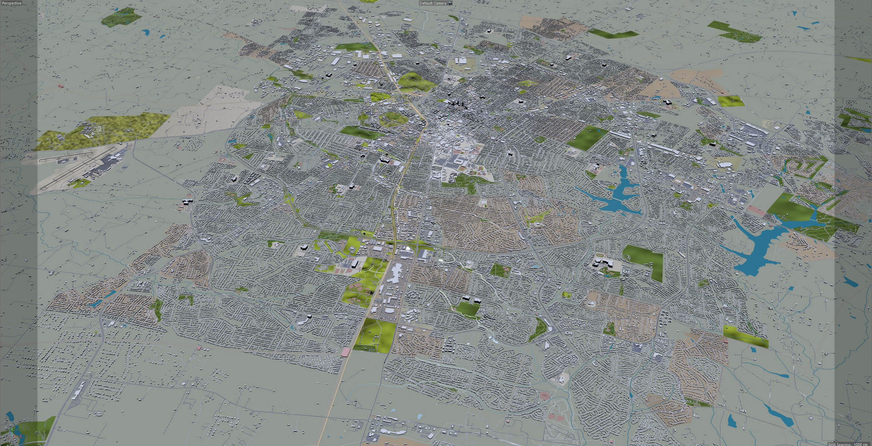 Lexington City Kentucky 70km - 3D Model by 3dstudio