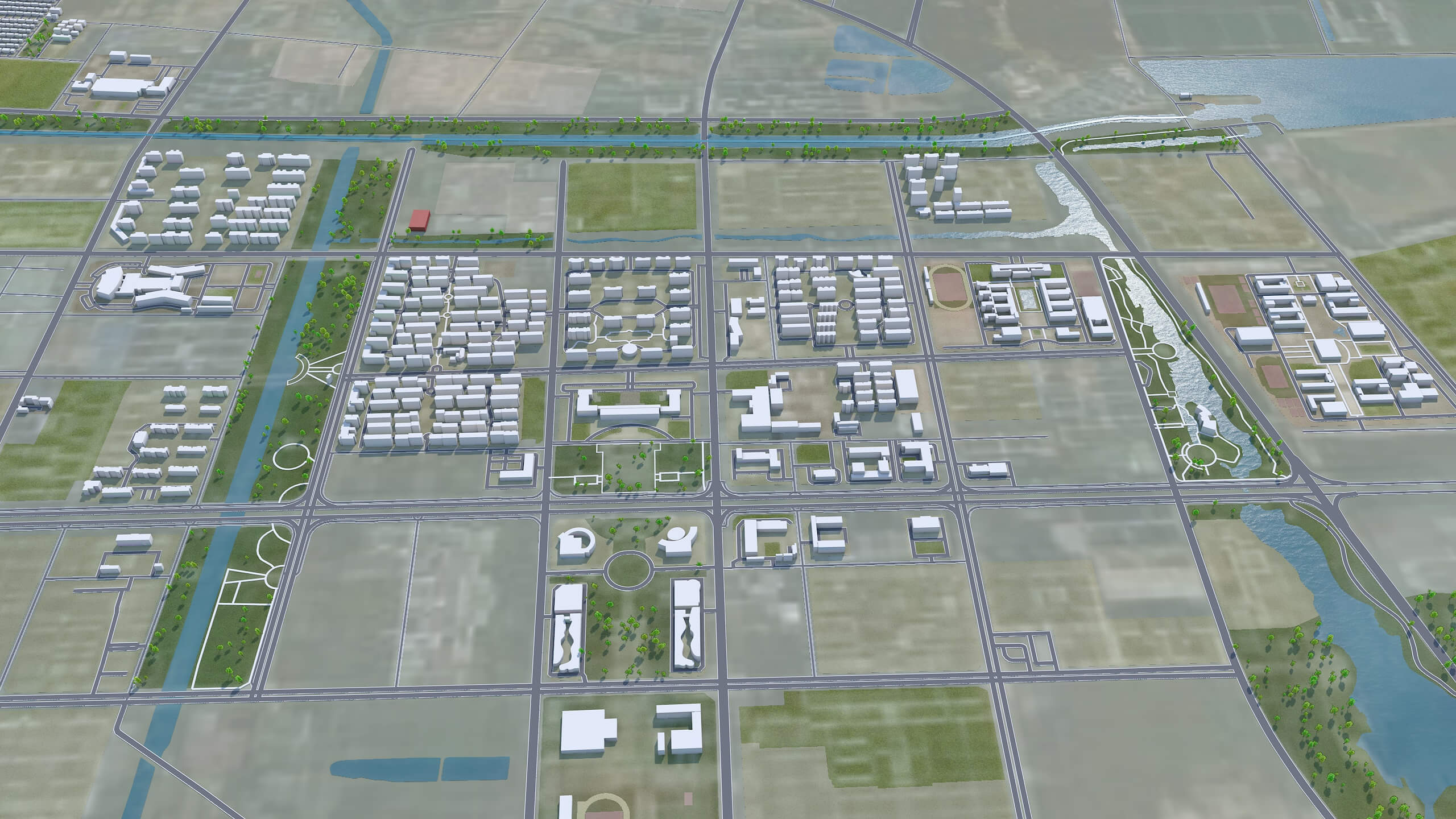 Lianyungang Jiangsu City China 3D Model 130km by 3dstudio