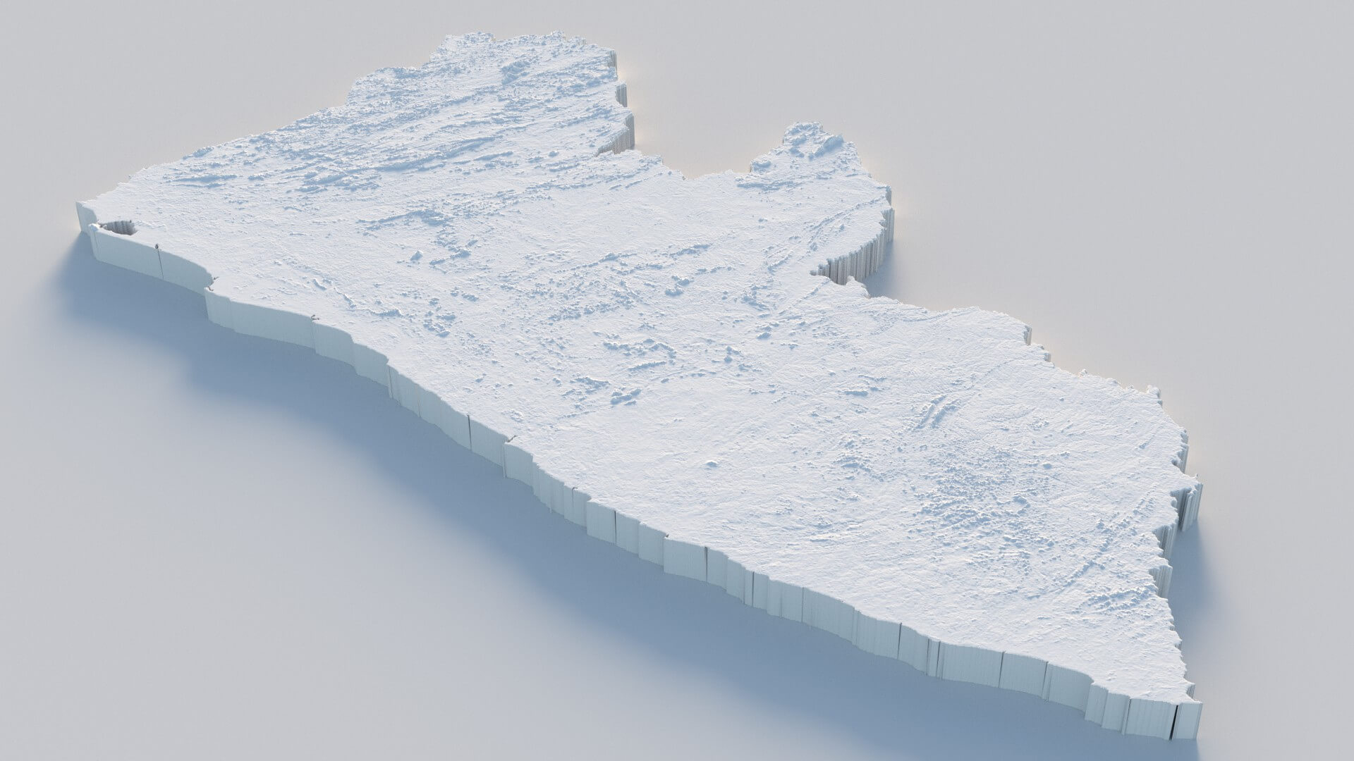 Liberia Terrain Map - 3D Model by 3dstudio