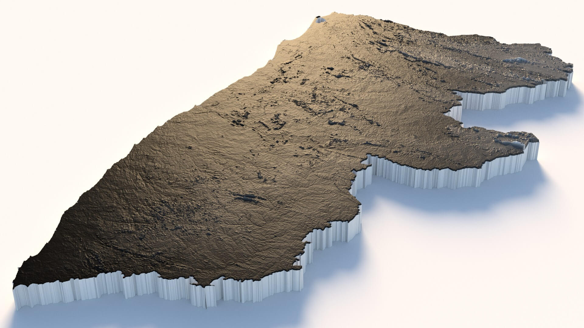 Liberia Terrain Map - 3D Model by 3dstudio