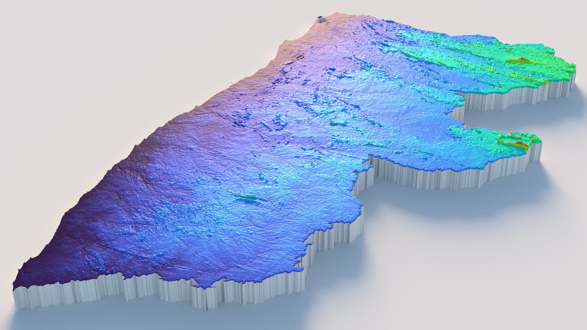 Liberia Terrain Map - 3D Model by 3dstudio