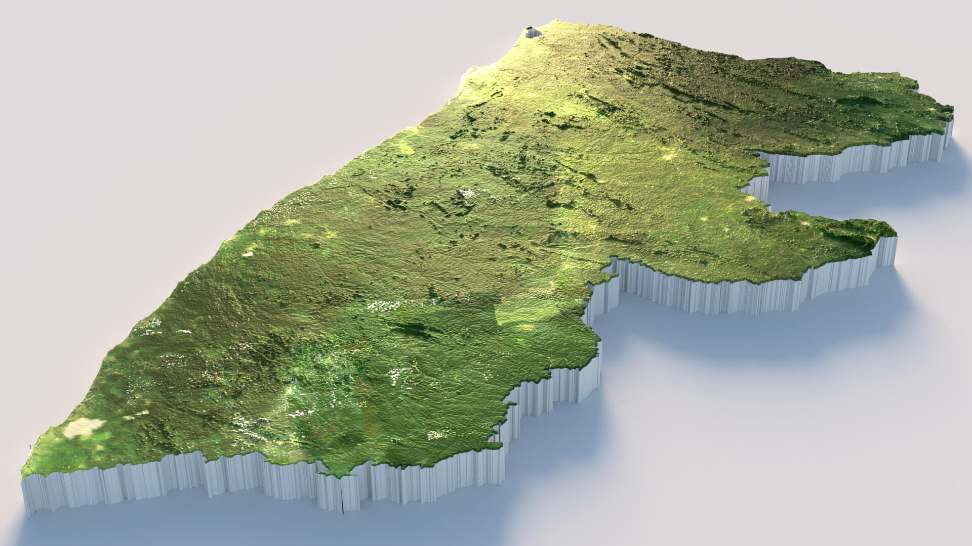 Liberia Terrain Map - 3D Model by 3dstudio
