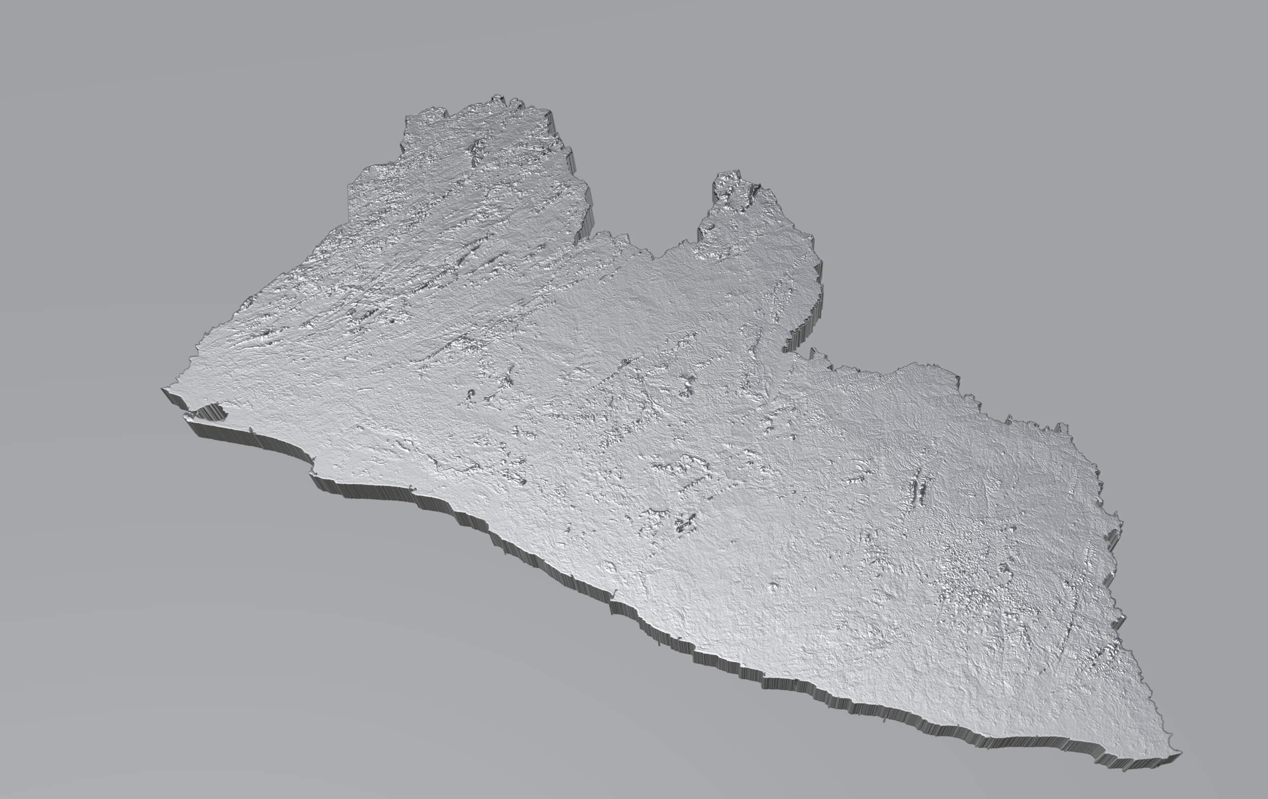 Liberia Terrain Map - 3D Model by 3dstudio