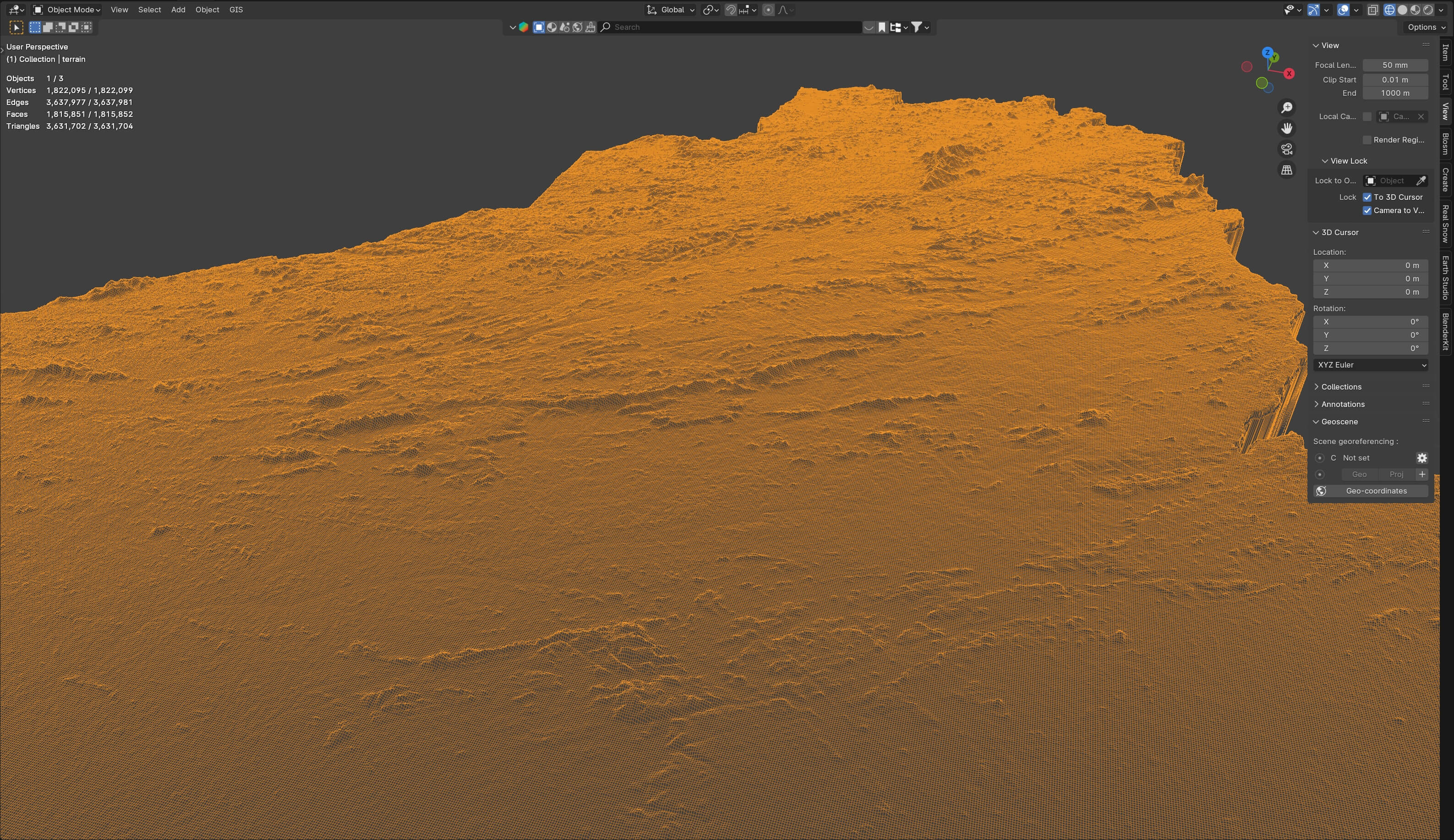 Liberia Terrain Map - 3D Model by 3dstudio